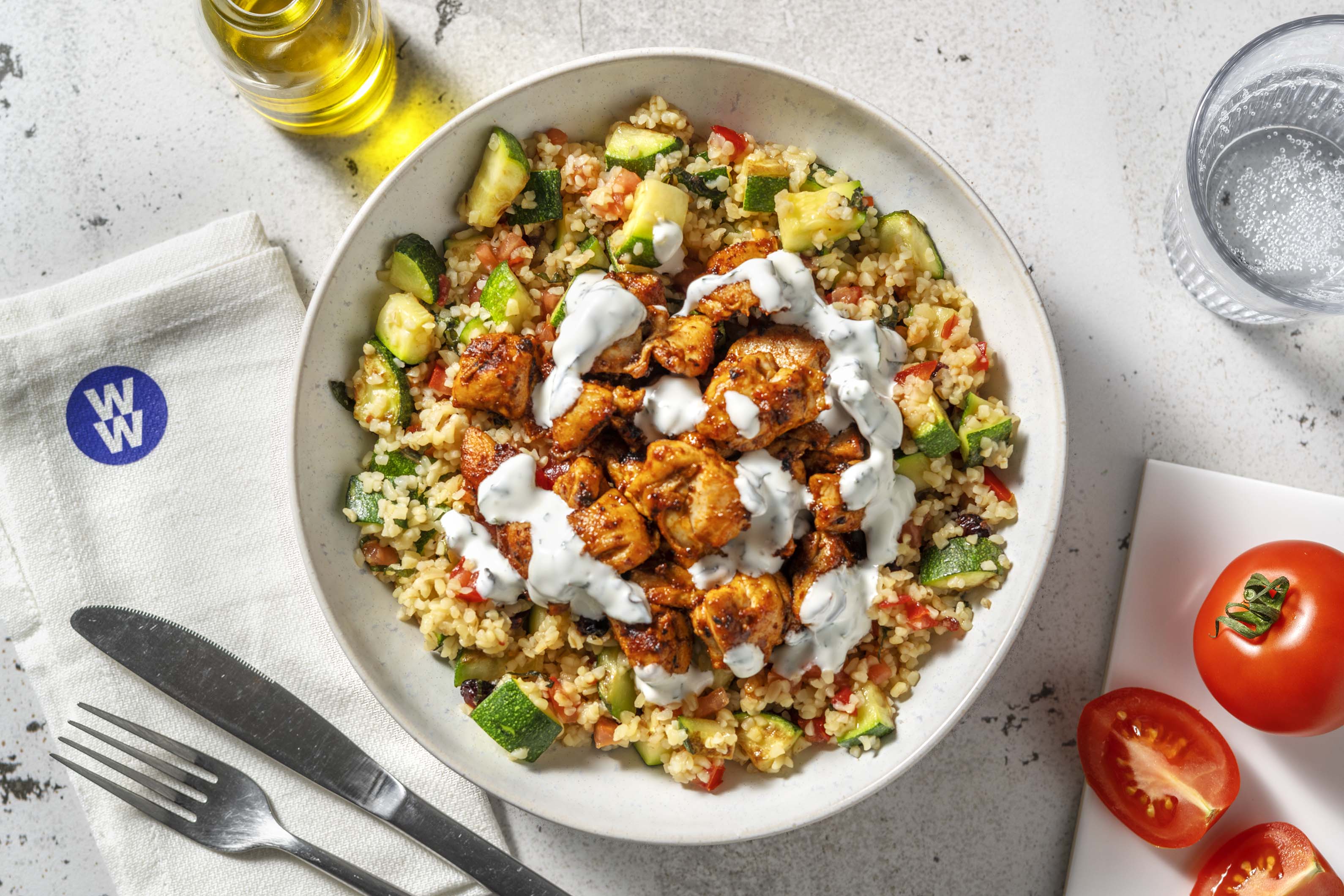 Harissa Chicken on Jewelled Bulgur Recipe | HelloFresh