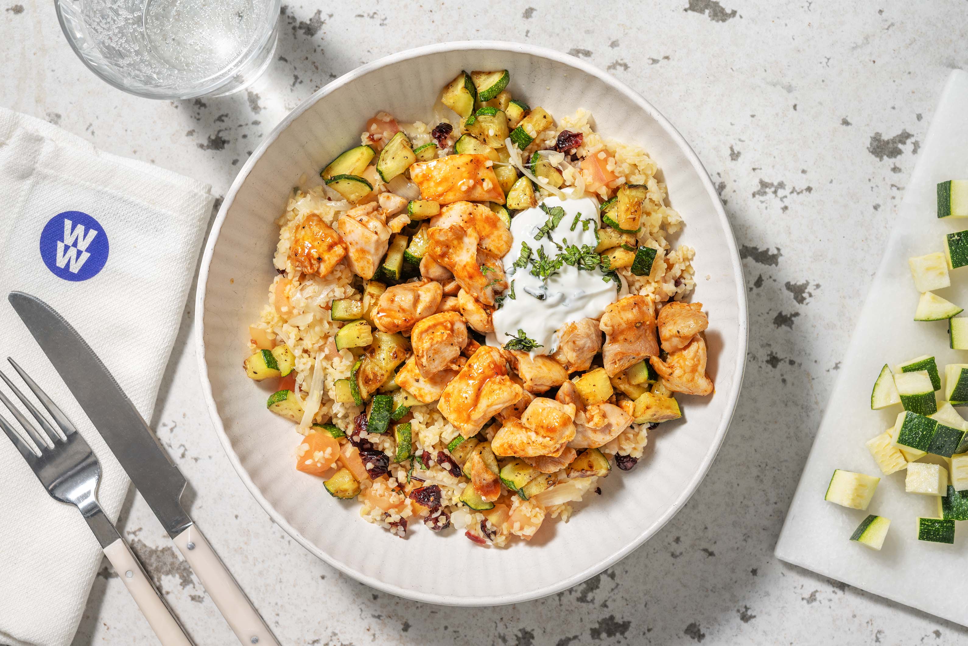 Harissa Chicken on Jewelled Bulgur Recipe | HelloFresh
