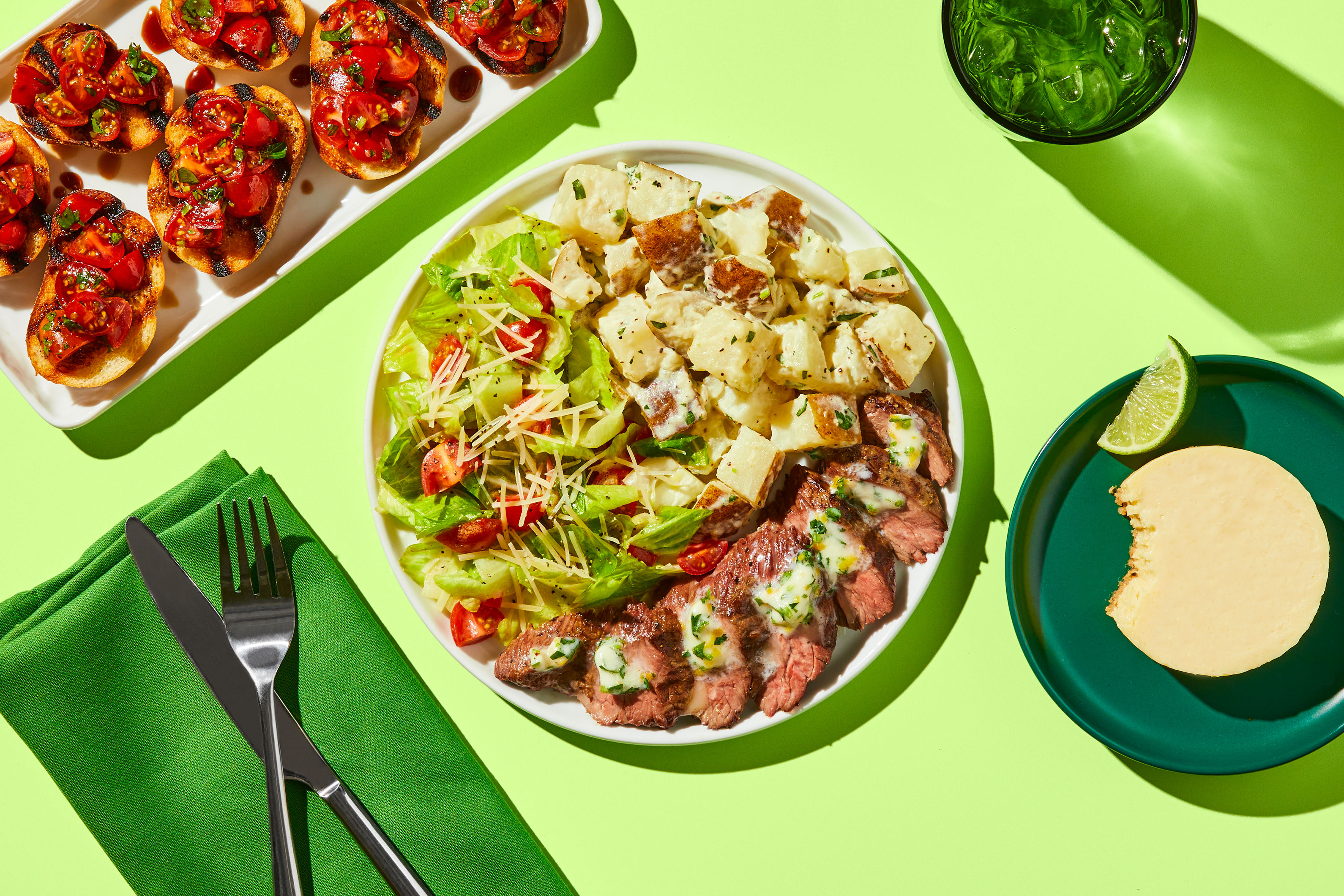 Herb Butter-Grilled Steak with Potato Salad Recipe | HelloFresh