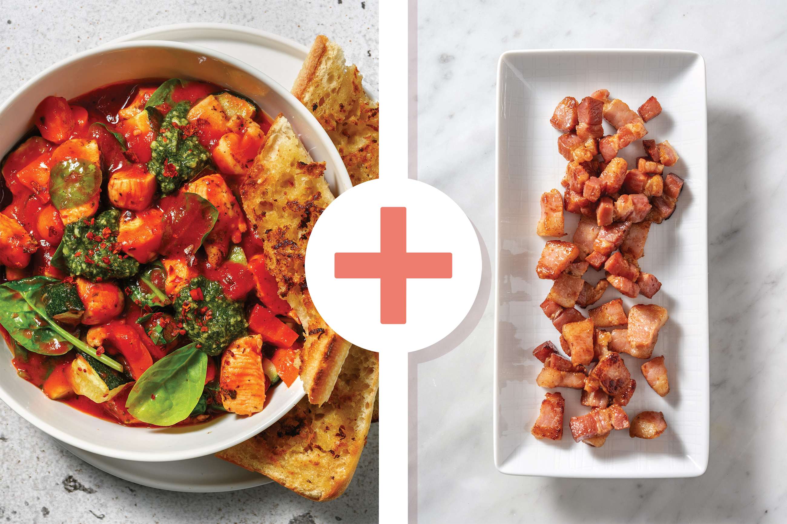 Herby Chicken, Bacon & Veggie Tomato Stew Recipe | HelloFresh