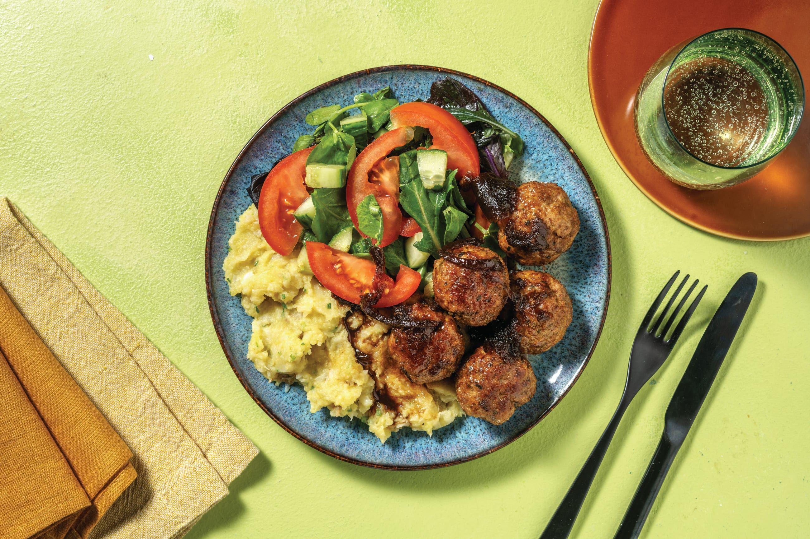 Beetroot Relish Beef & Pork Meatballs Recipe | HelloFresh