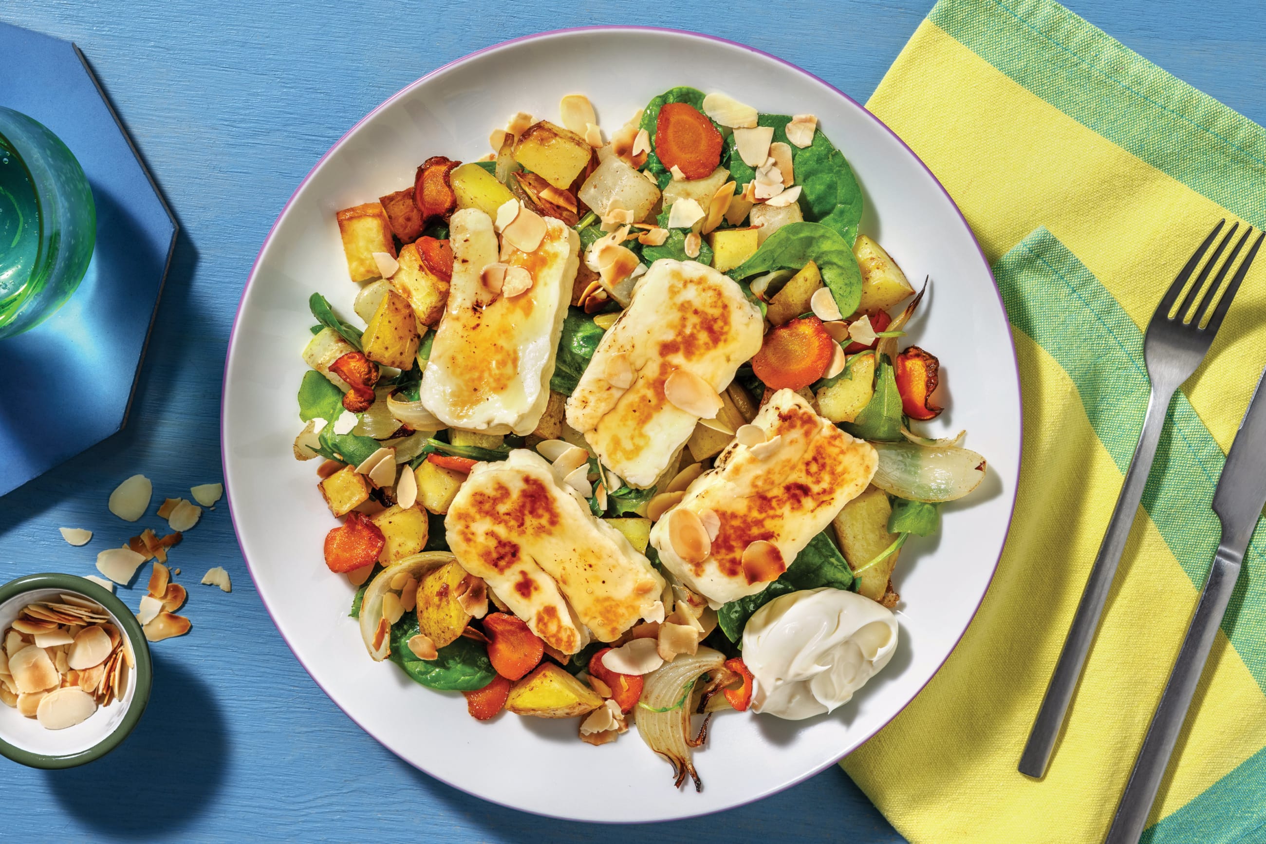 Honey-Glazed Haloumi & Spiced Veggie Toss Recipe | HelloFresh