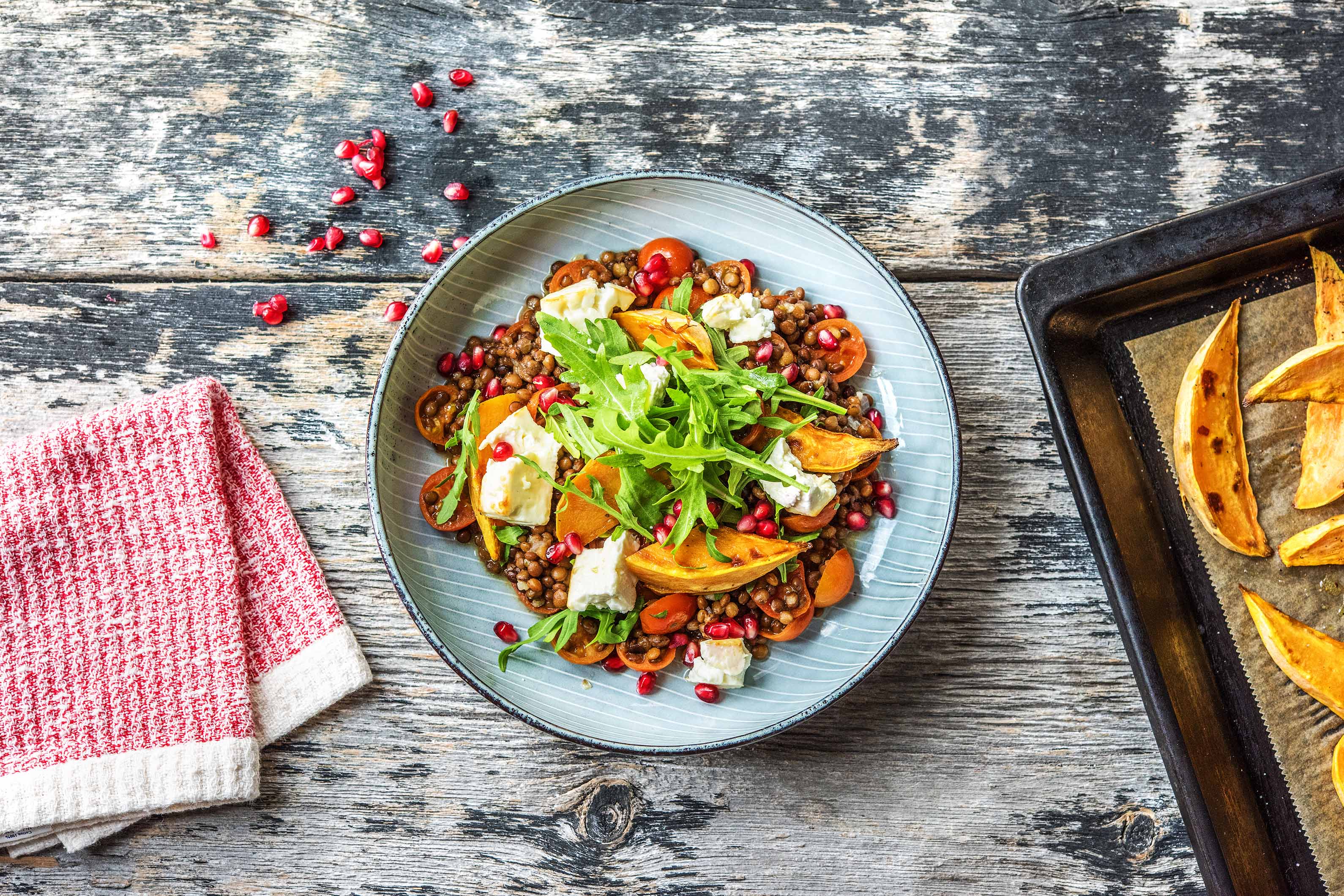 Roasted Feta, Lentils & Sweet Potato Recipe | HelloFresh