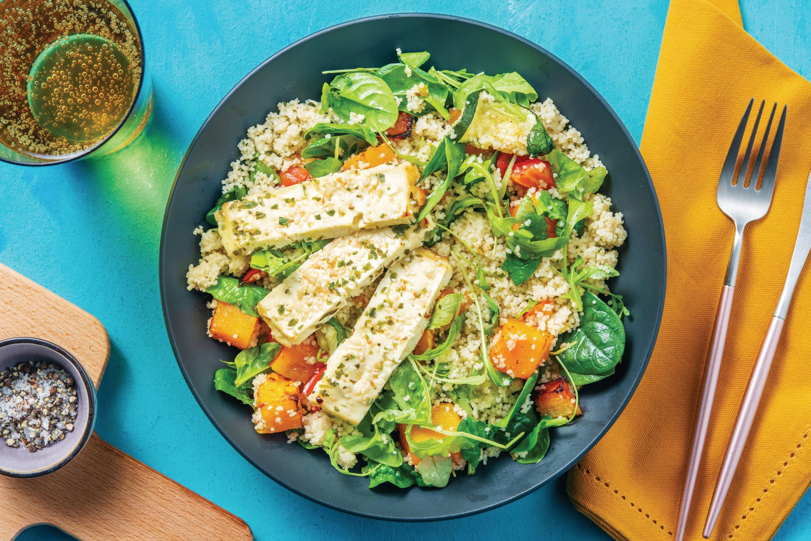 Greek-Style Honey & Sesame Halloumi Recipe | HelloFresh