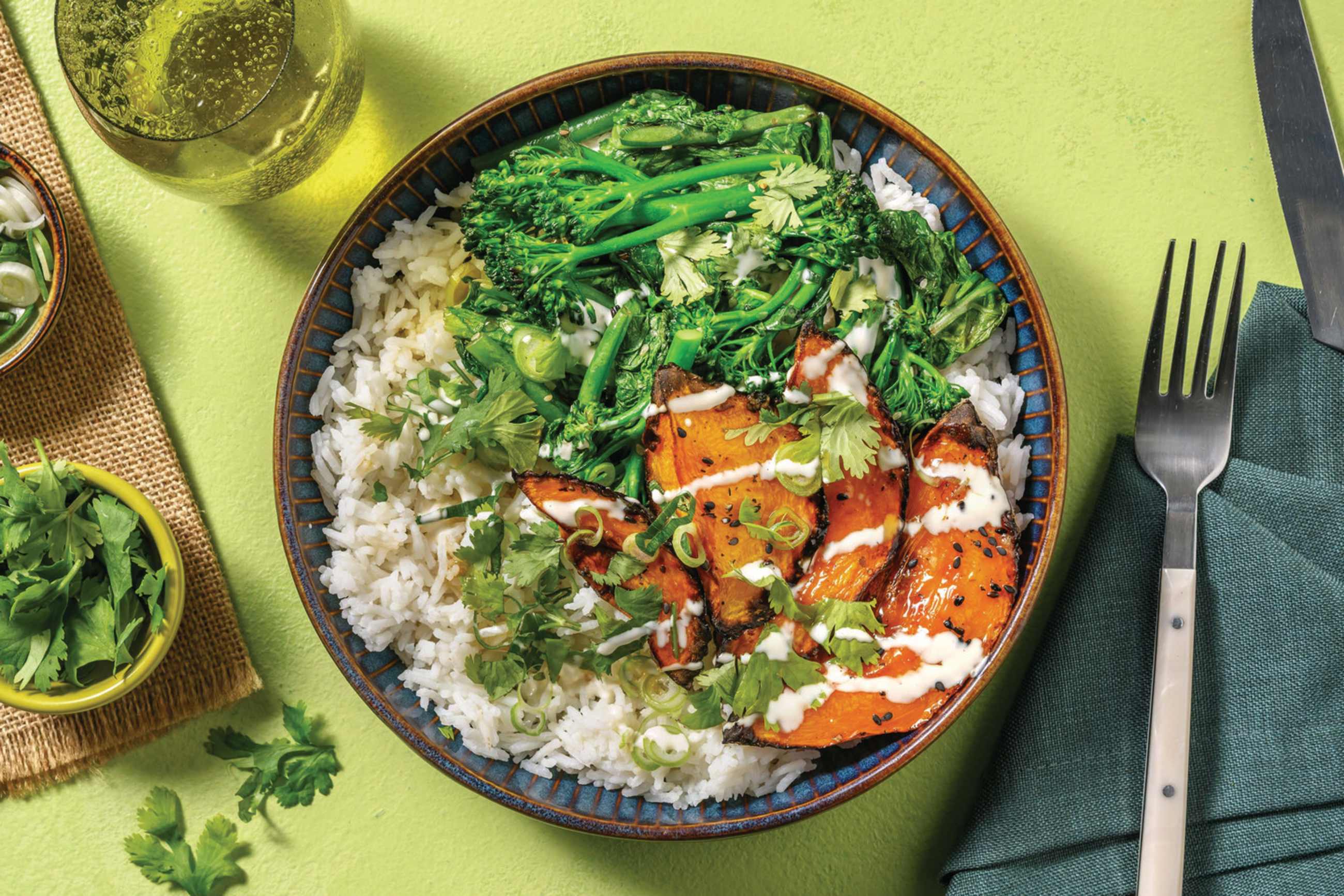 Honey-Soy Pumpkin & Garlic Rice Bowl Recipe | HelloFresh