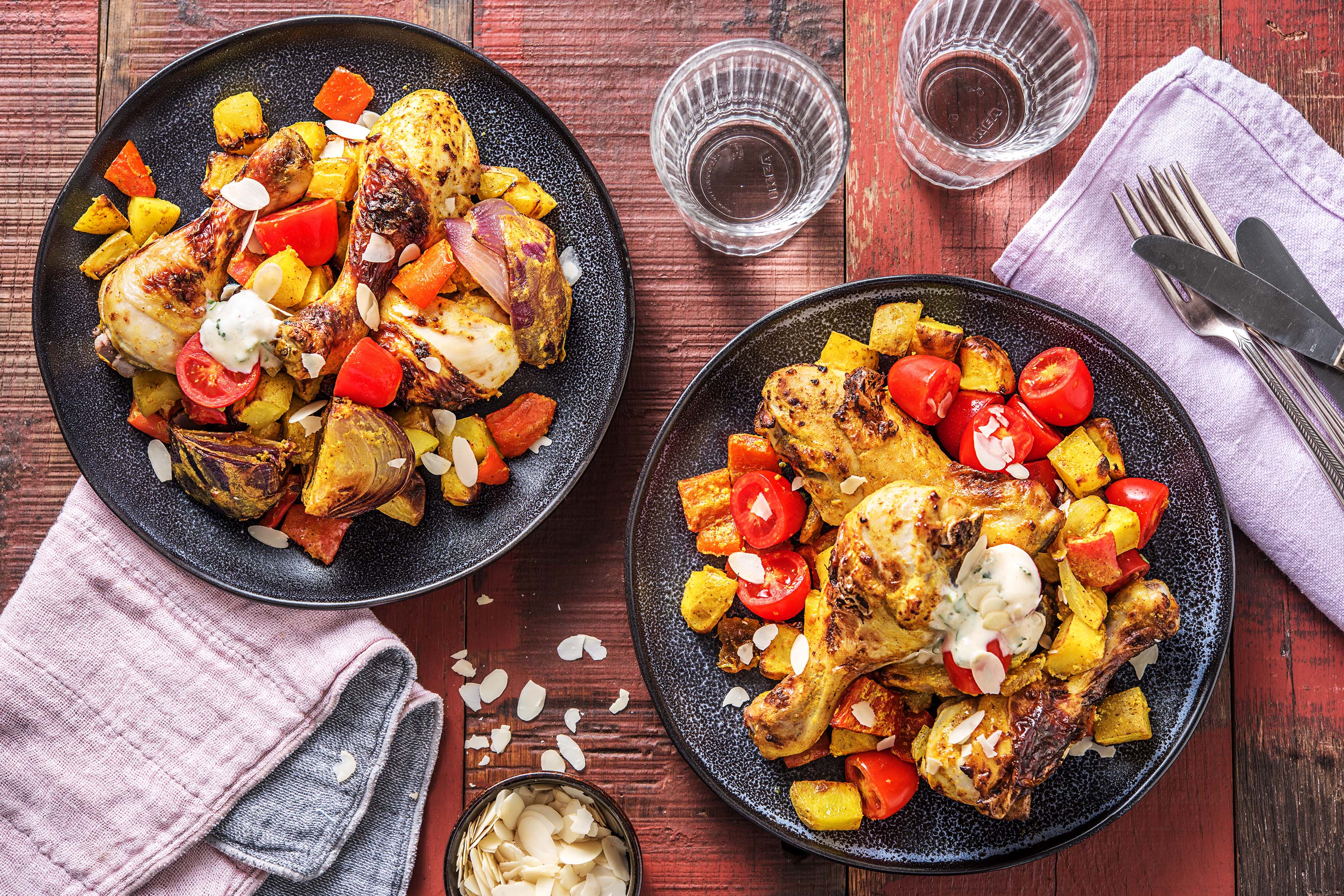 Chicken and Veg Traybake with Yoghurt Recipe | HelloFresh