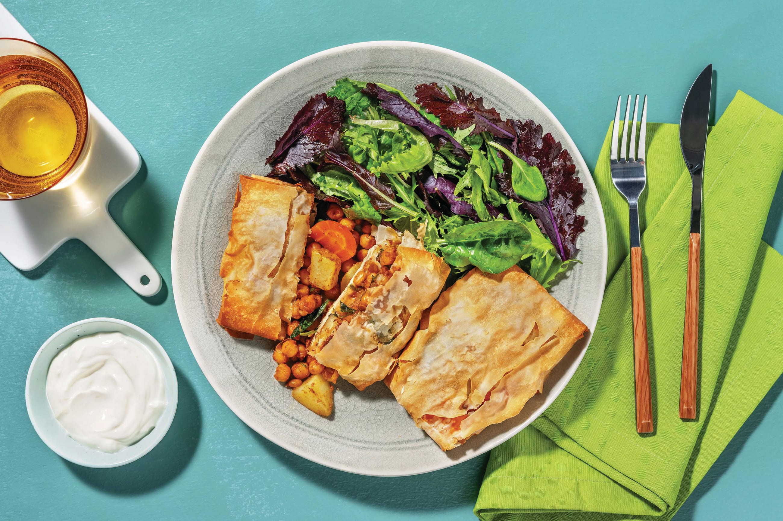 Indian Chickpea & Veggie Filo Parcels Recipe | HelloFresh