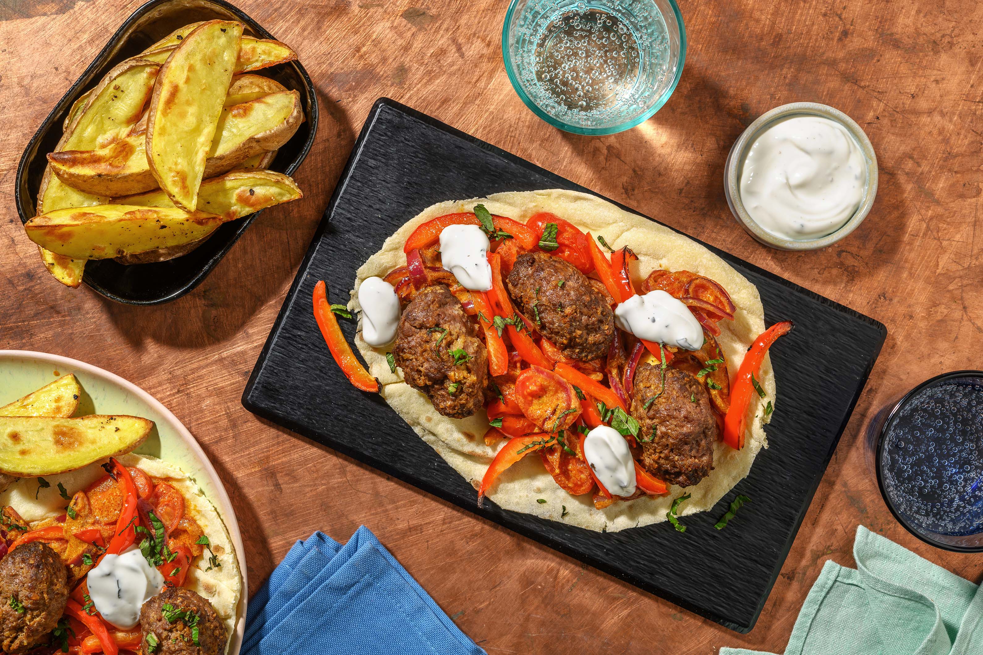 Indian Spiced Lamb Kofta Loaded Naan Recipe | HelloFresh