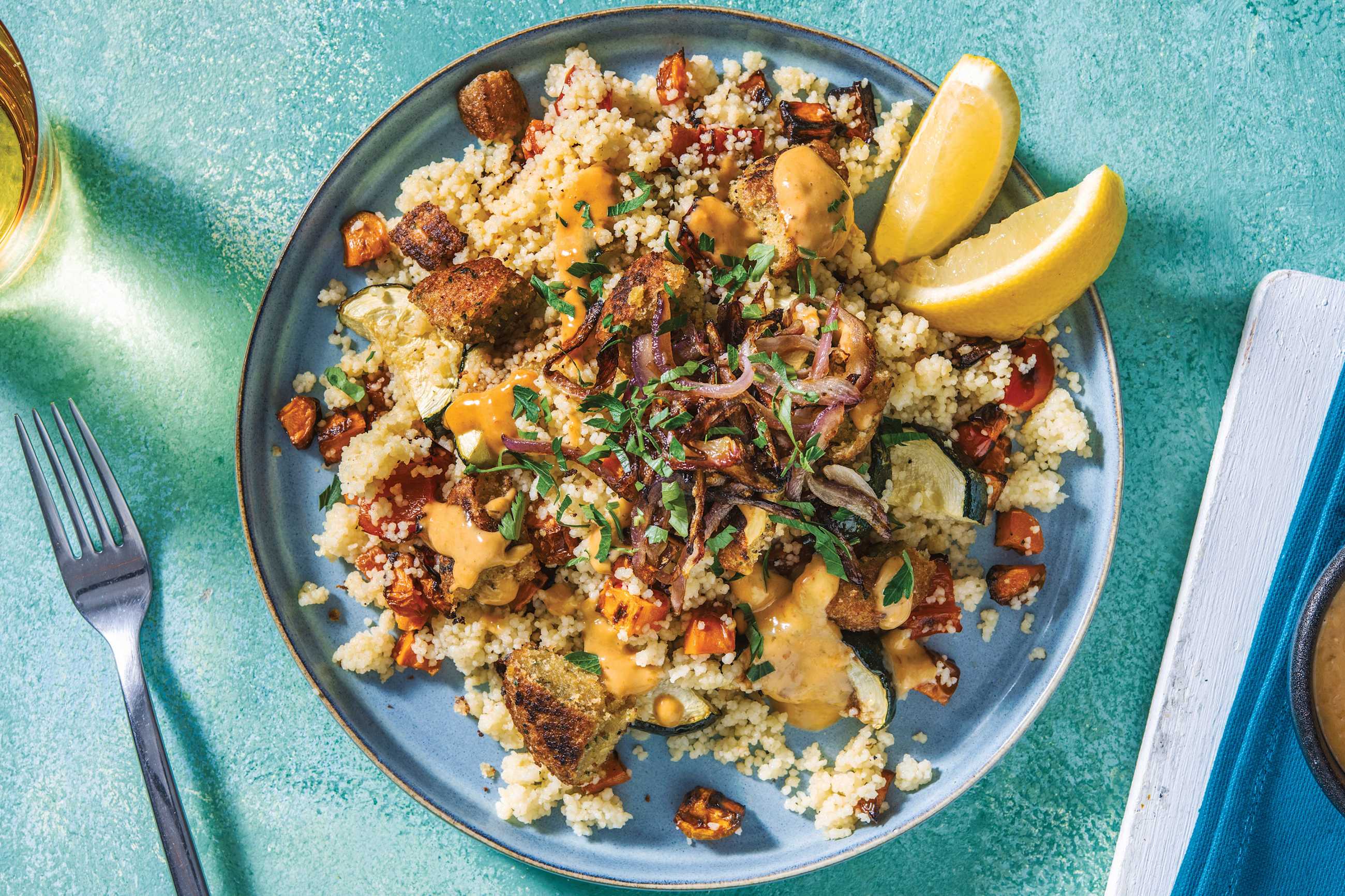 Italian Falafel & Couscous Bowl Recipe | HelloFresh