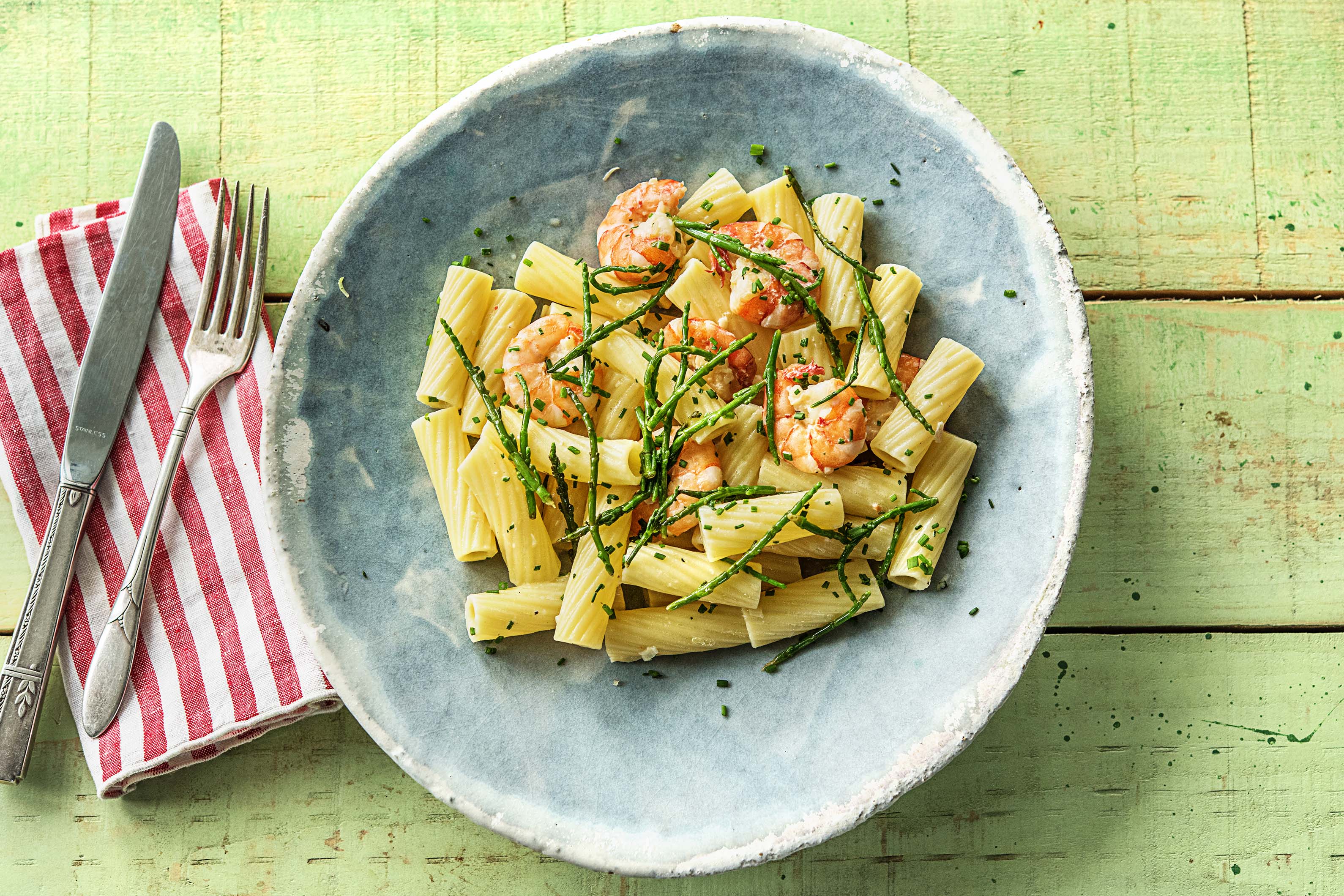King Prawn Rigatoni with Samphire Recipe | HelloFresh