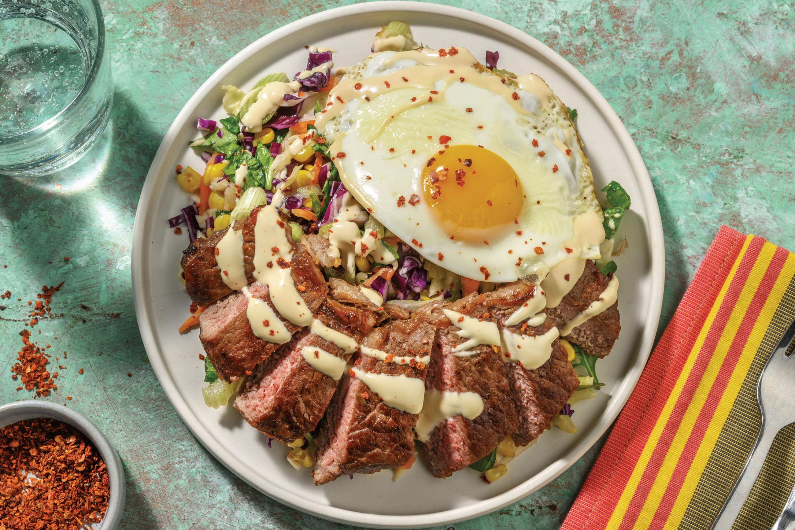 Sticky Korean Beef Rump & Corn Slaw Recipe | HelloFresh