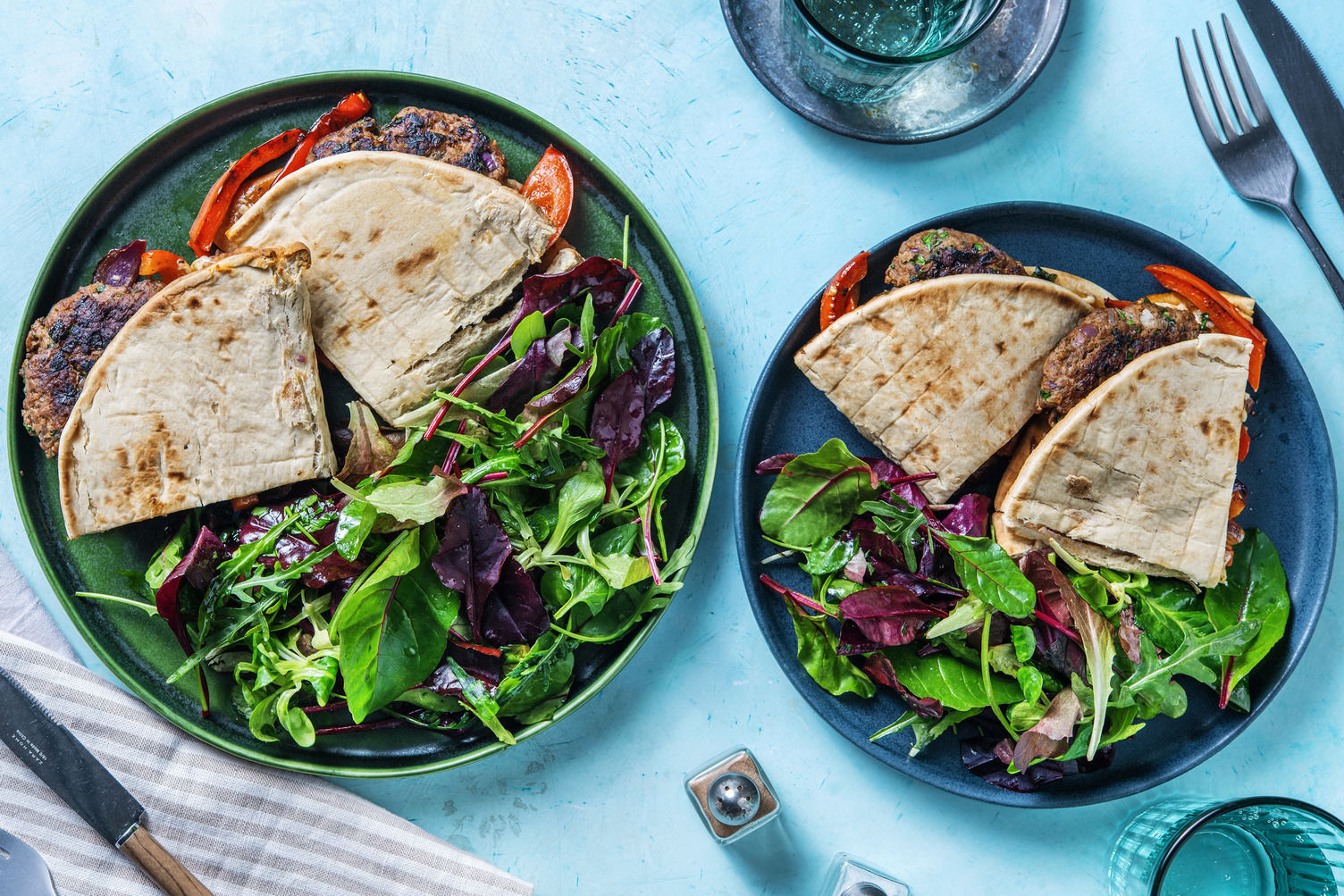 Lamb Merguez Patties on Toasted Naan Recipe | HelloFresh
