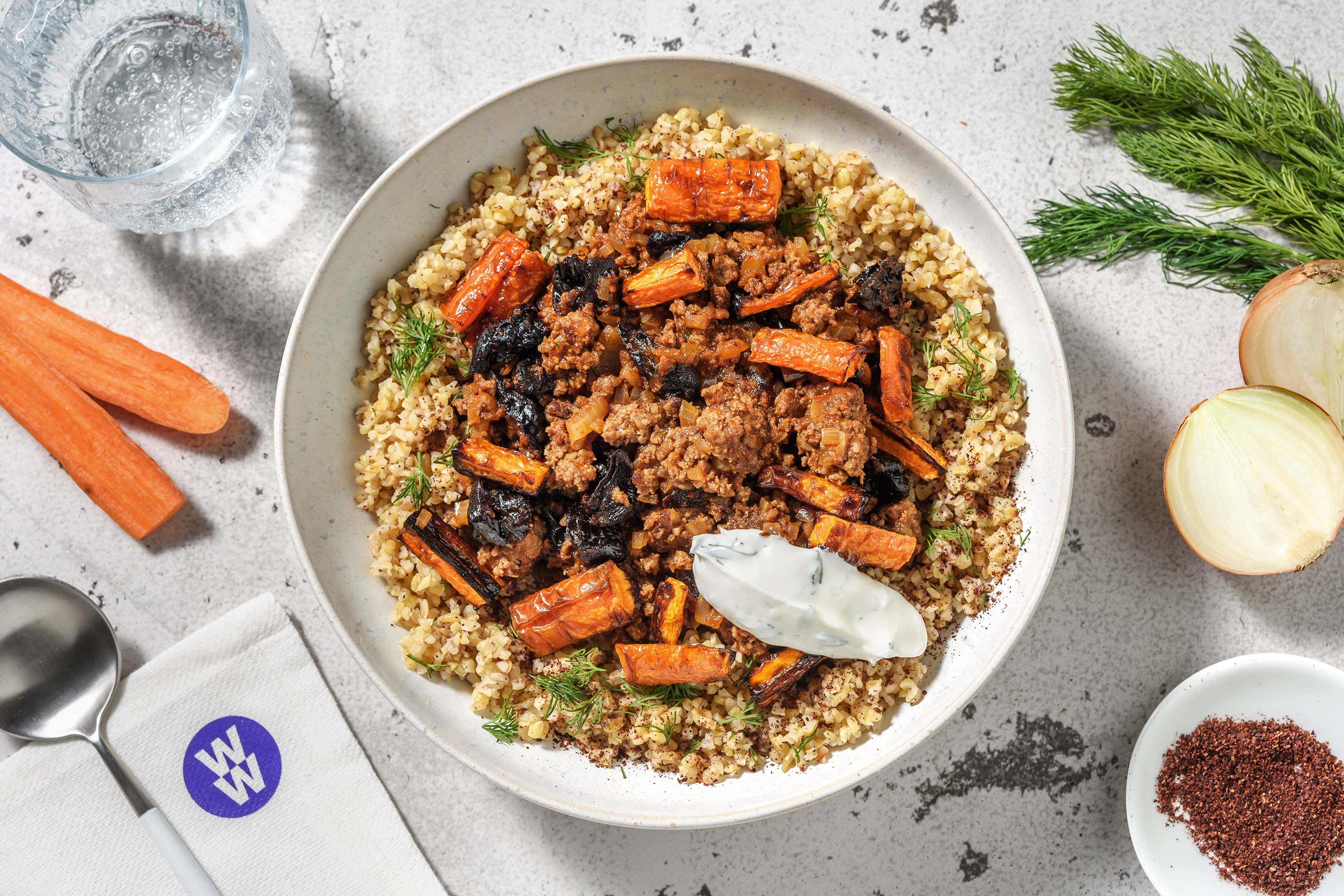 Lebanese Style Lamb and Herby Sumac Bulgur Recipe | HelloFresh