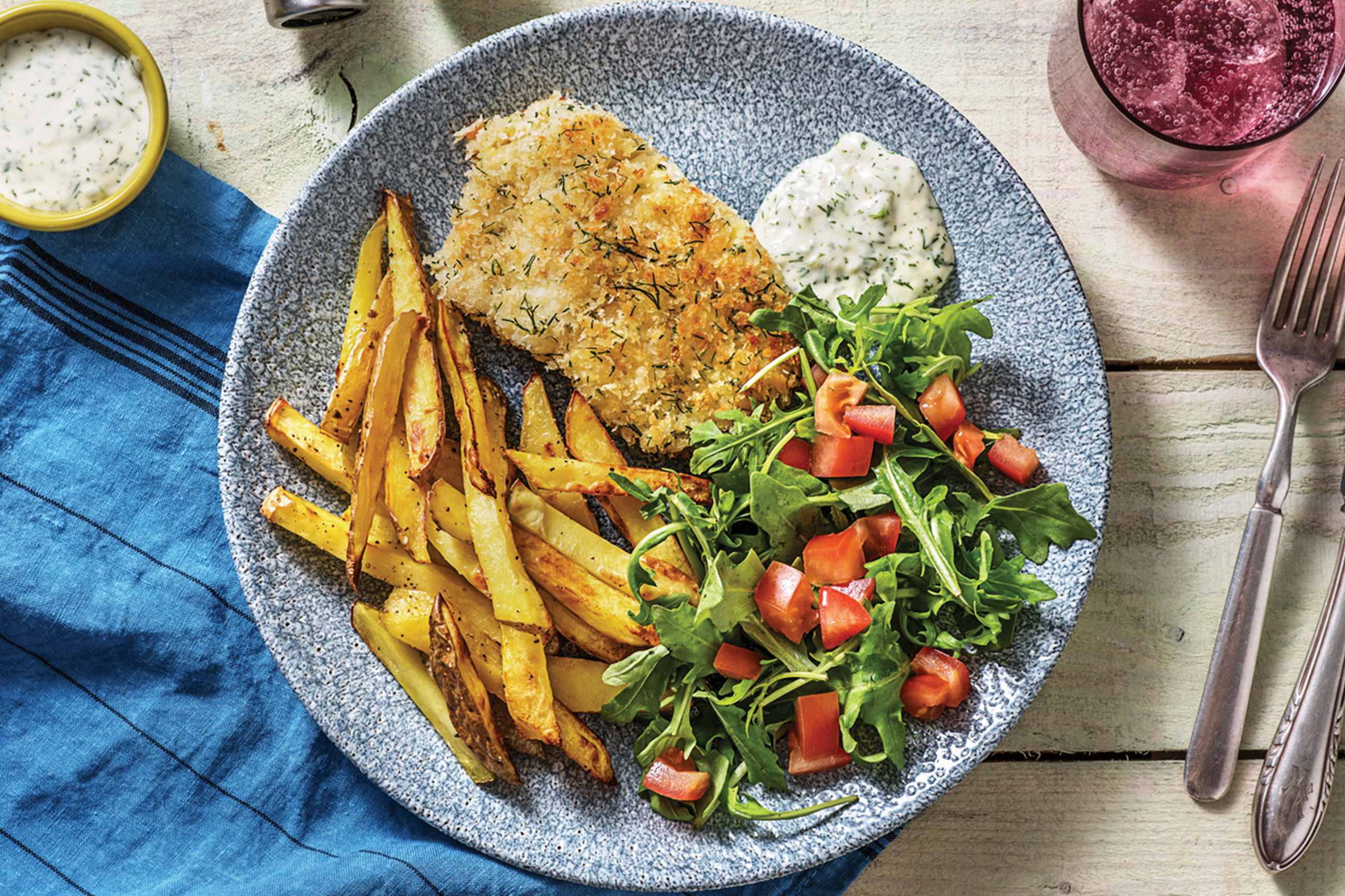 Lemon-Dill Fish & Chips Recipe | HelloFresh