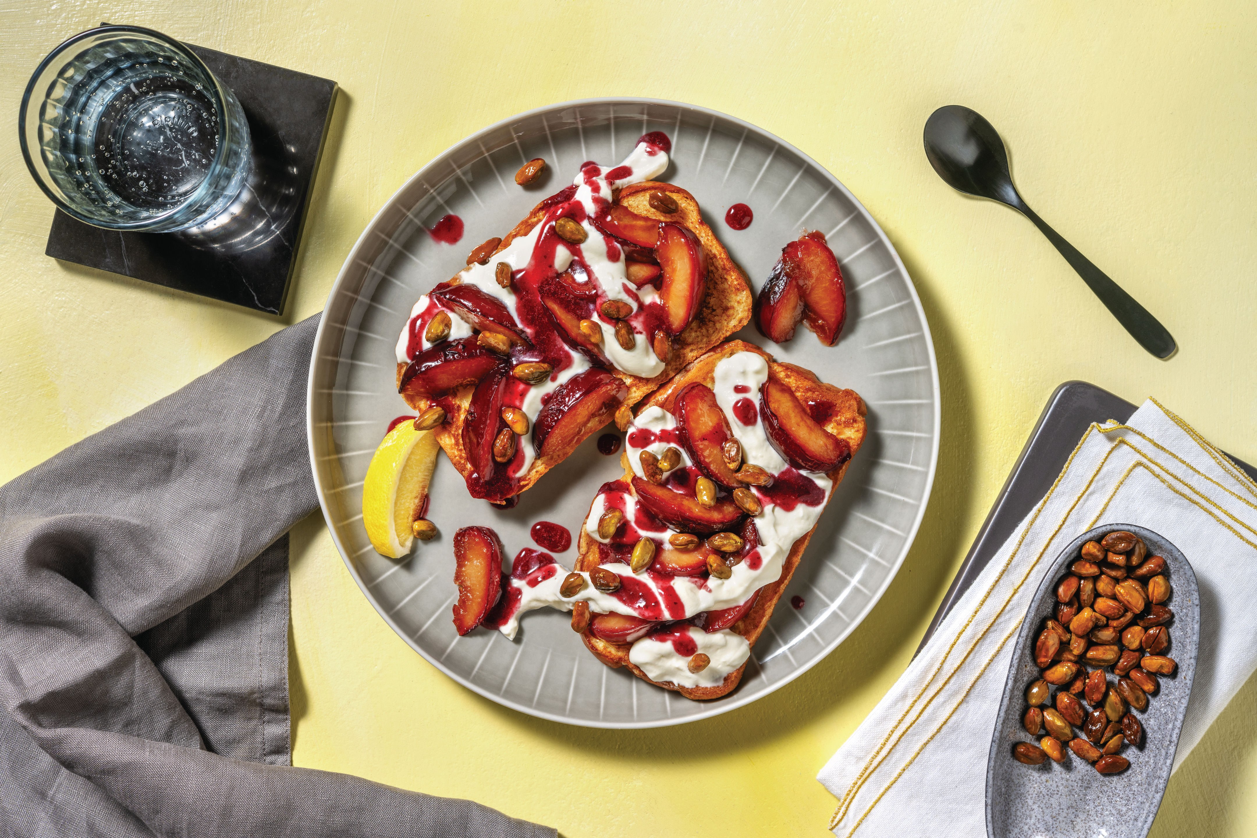 French Toast & Honey-Baked Nectarines Recipe | HelloFresh