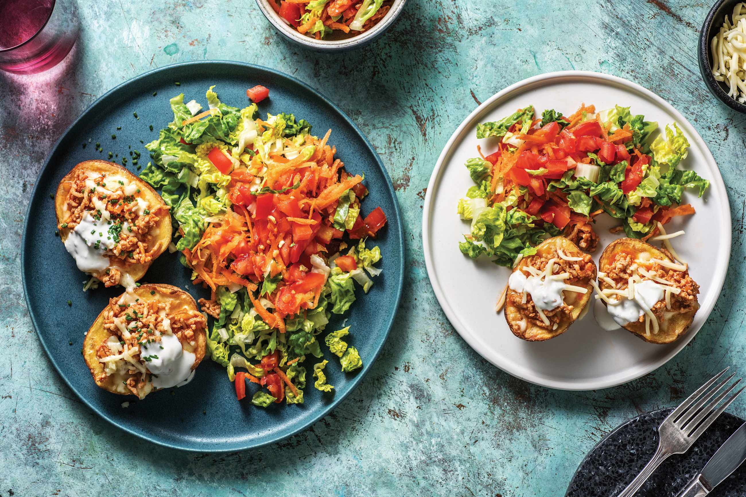 Cheat's Loaded Pork Jacket Potatoes Recipe | HelloFresh