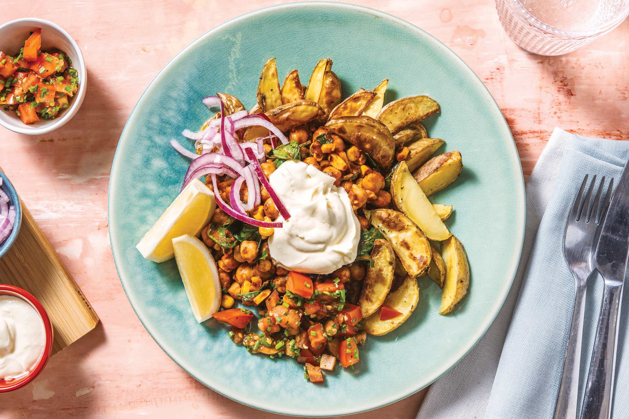 NZ Loaded Wedges & Mexican-Spiced Chickpeas Recipe | HelloFresh
