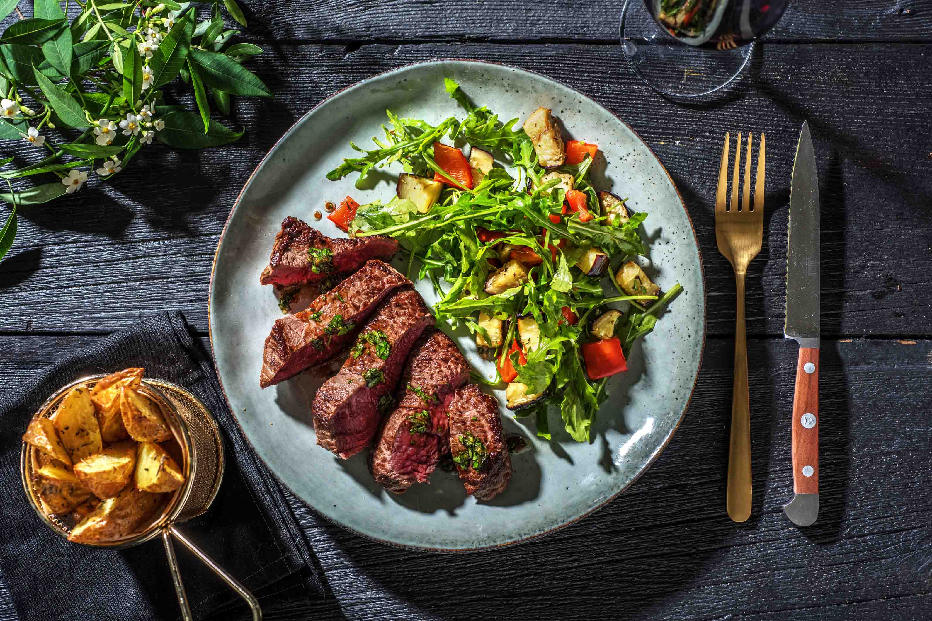 Steak, Traybake and Drizzle Recipe | HelloFresh
