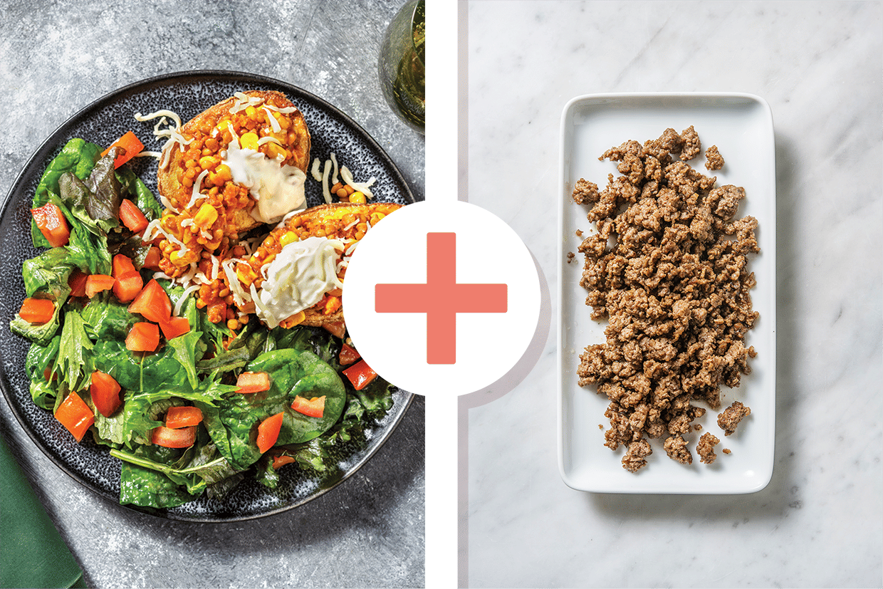 Mexican Beef & Lentil Jacket Potatoes Recipe | HelloFresh