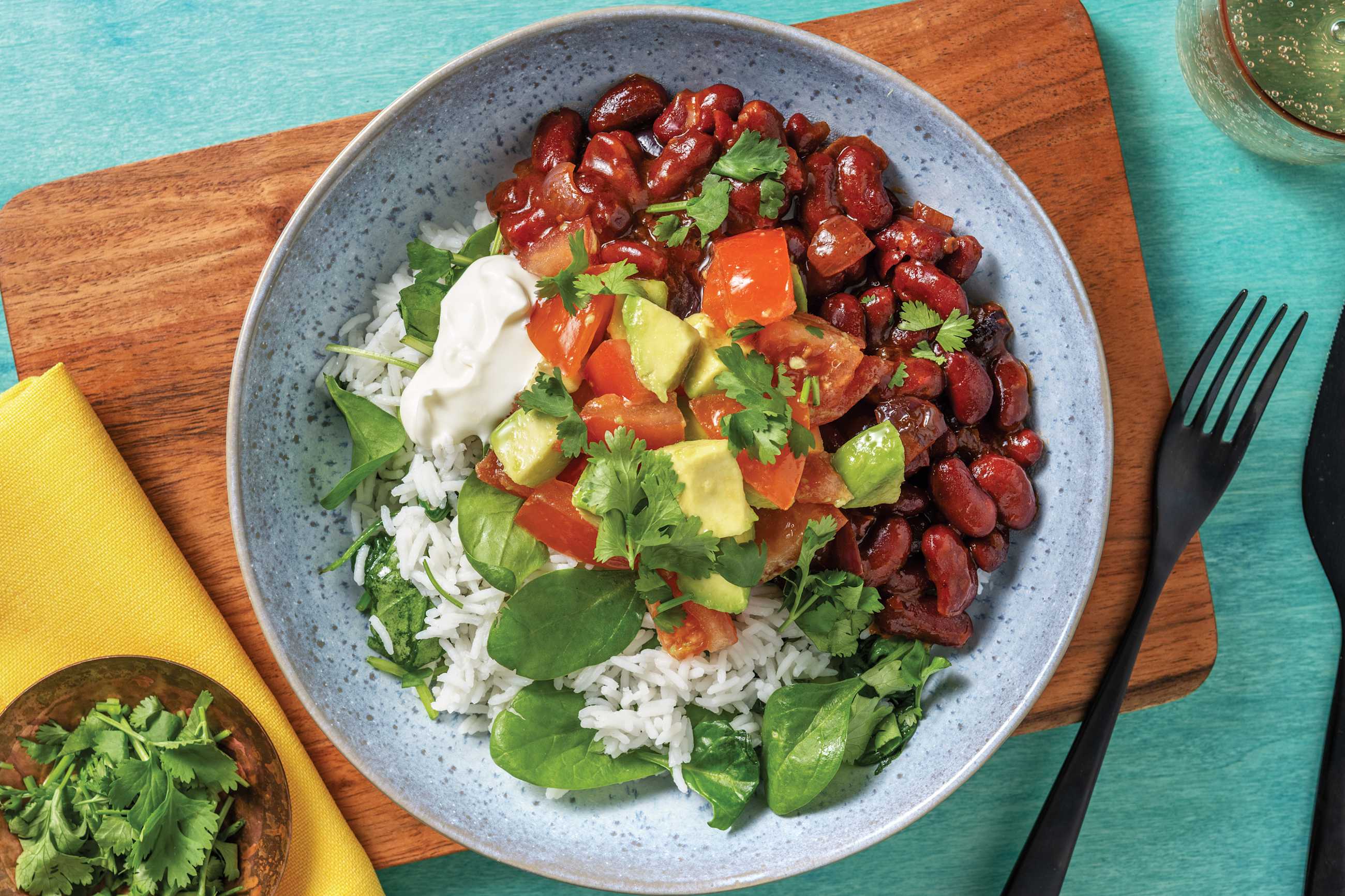 Mexican Kidney Bean & Spinach Rice Bowl Recipe | HelloFresh