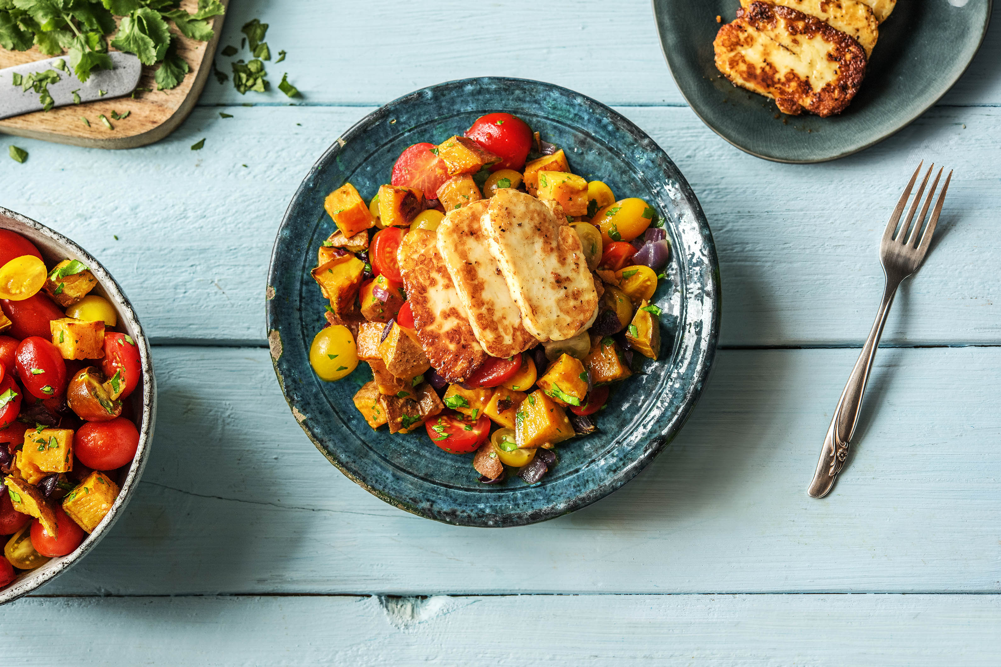 Tomato Jumble with Halloumi Recipe | HelloFresh
