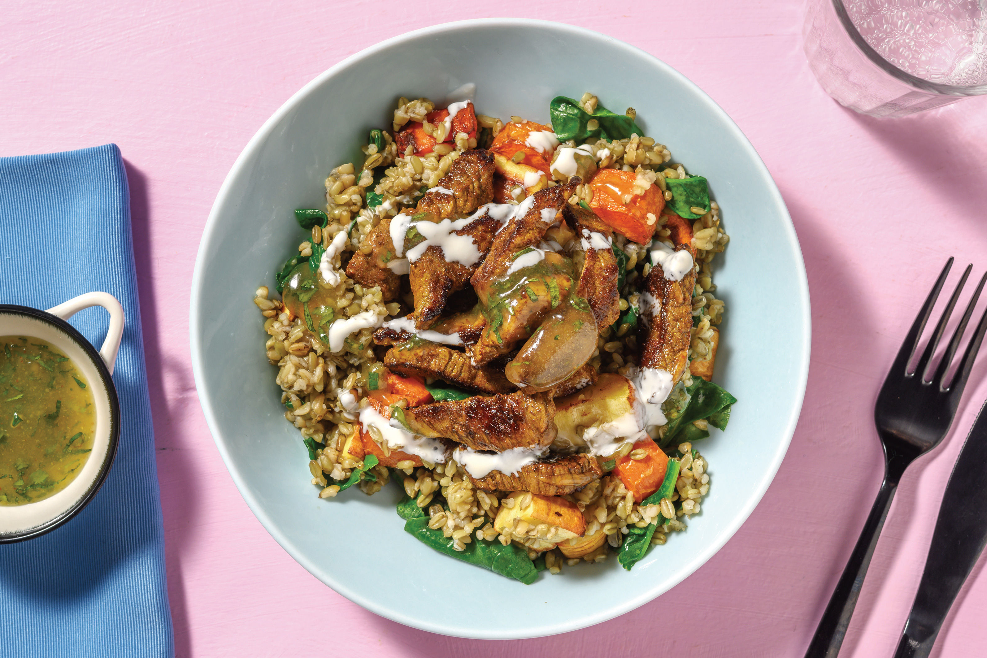 Chermoula Beef & Mint Sauce Recipe | HelloFresh
