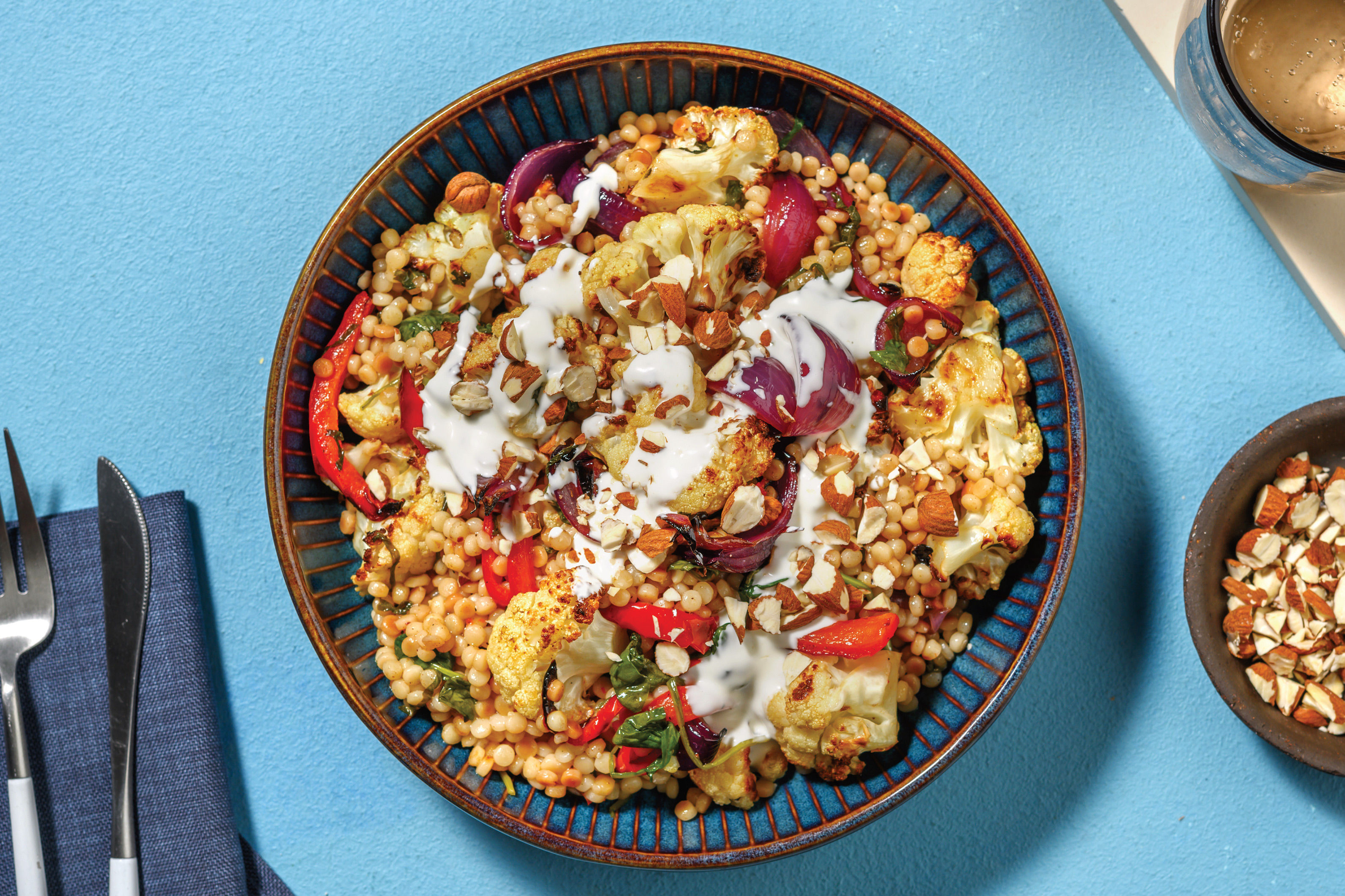 Middle Eastern Cauliflower & Almond Couscous Recipe | HelloFresh