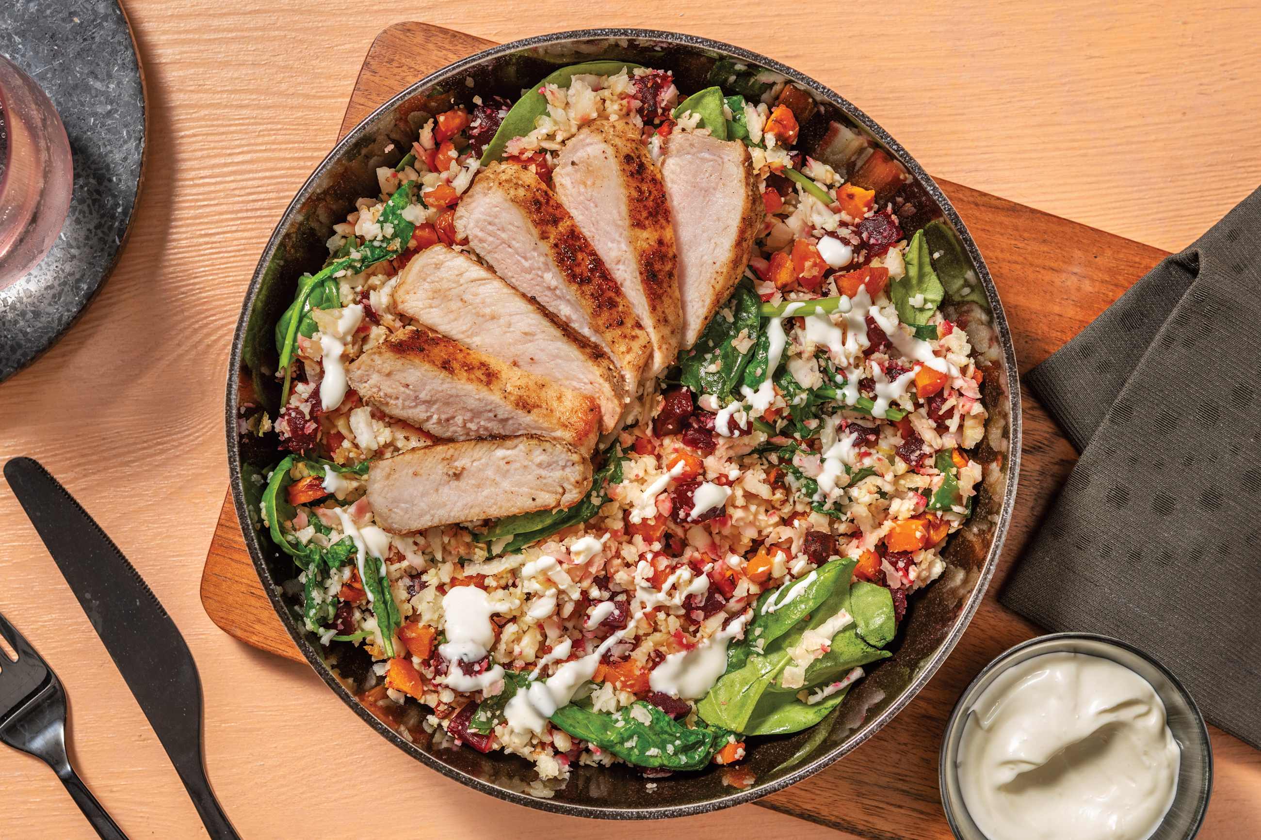 Middle Eastern Pork & Cauli Rice Toss Recipe | HelloFresh