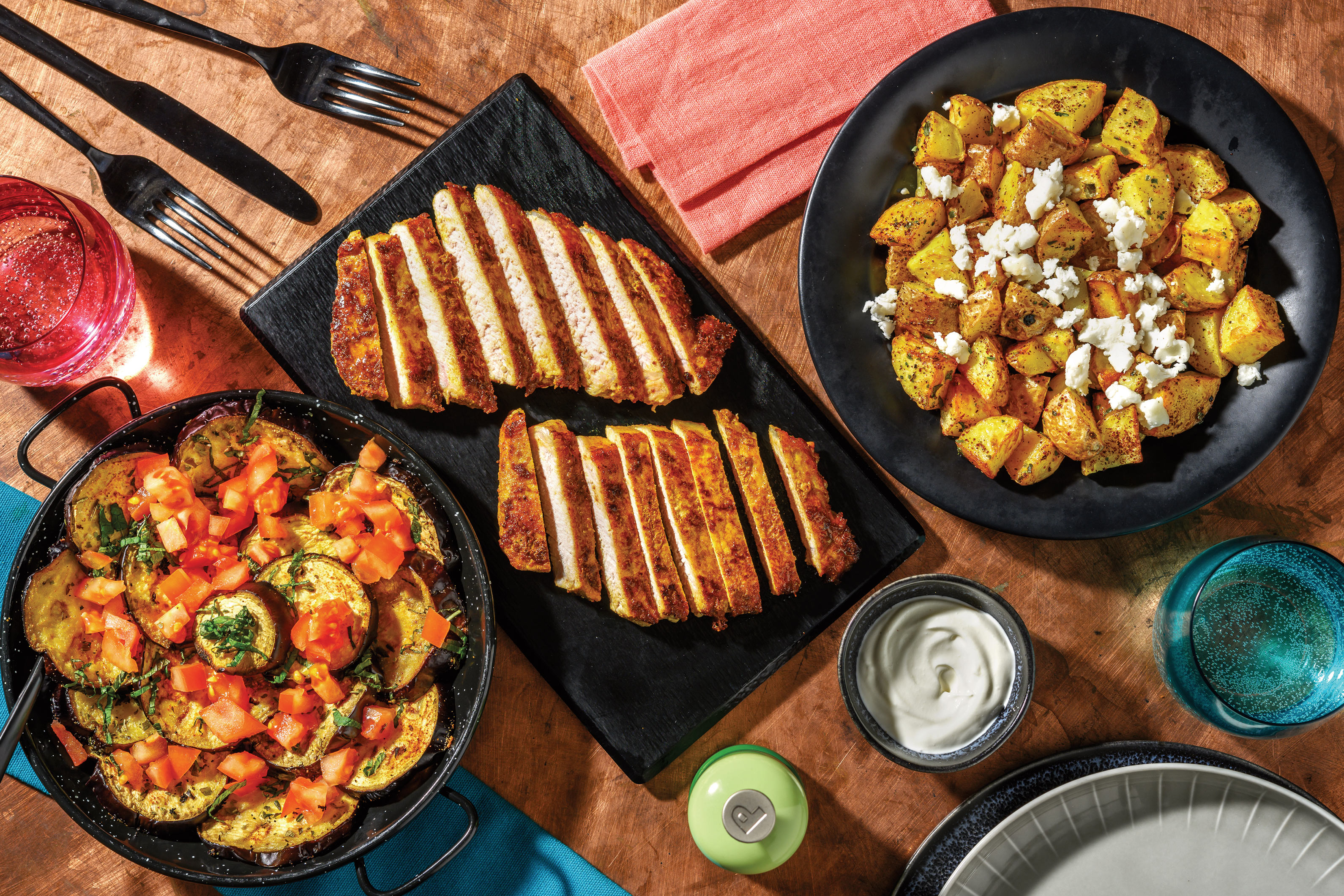 Middle Eastern Pork & Sumac Potatoes Recipe | HelloFresh