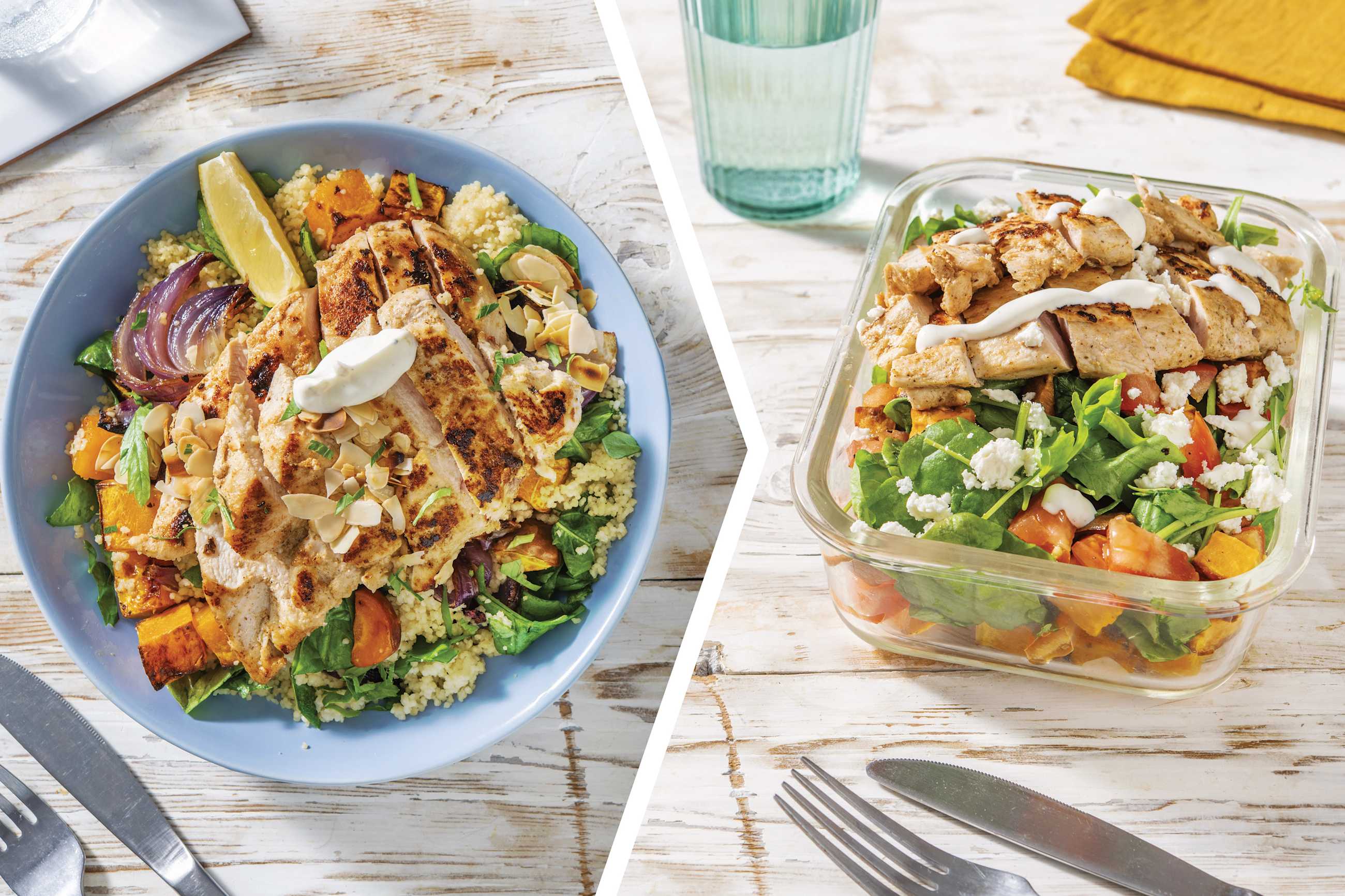 Dinner - Middle Eastern Yoghurt Chicken & Roast Veggies Couscous Recipe ...