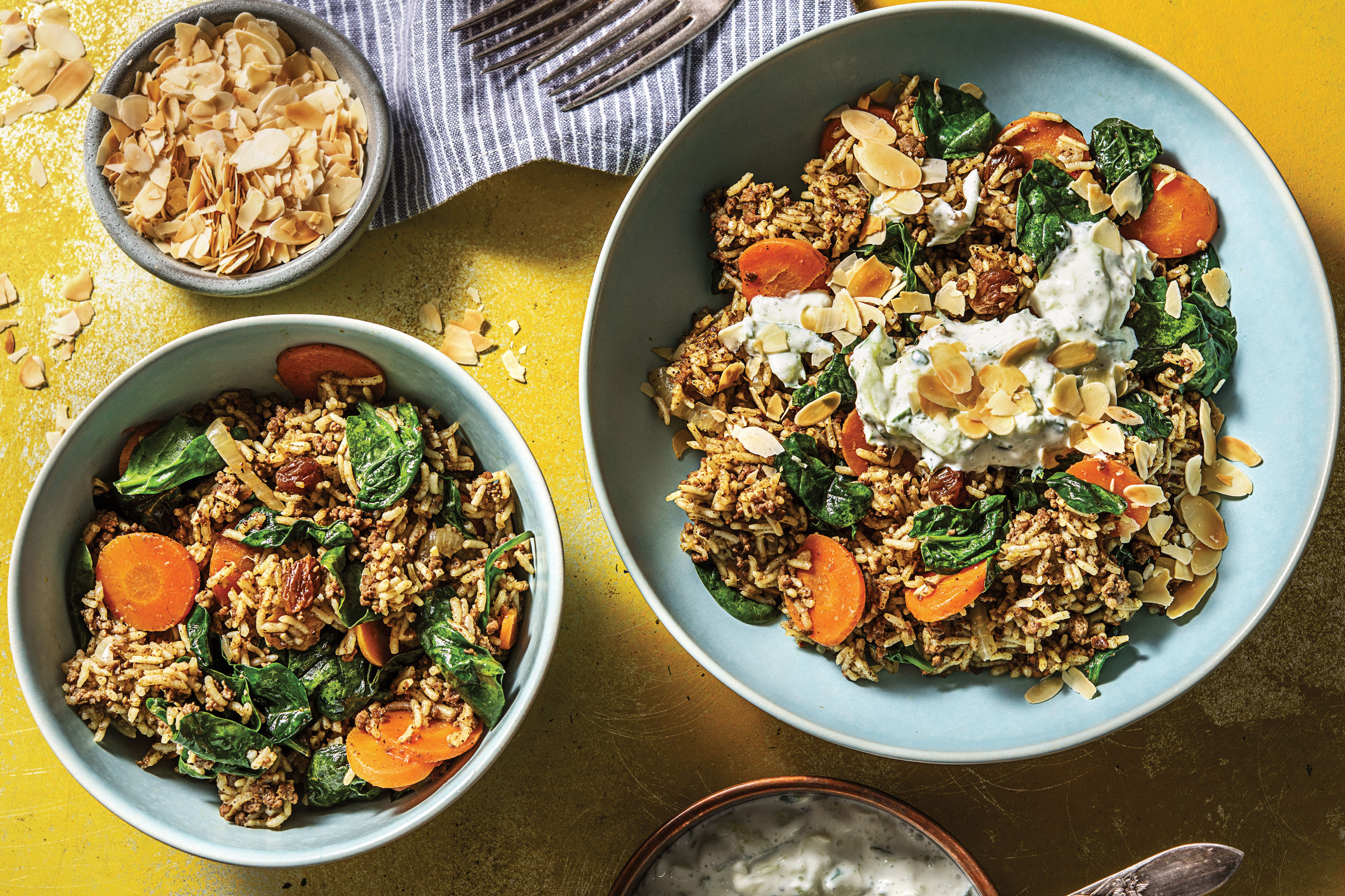 Mild Beef Biryani with Cucumber Raita Recipe | HelloFresh
