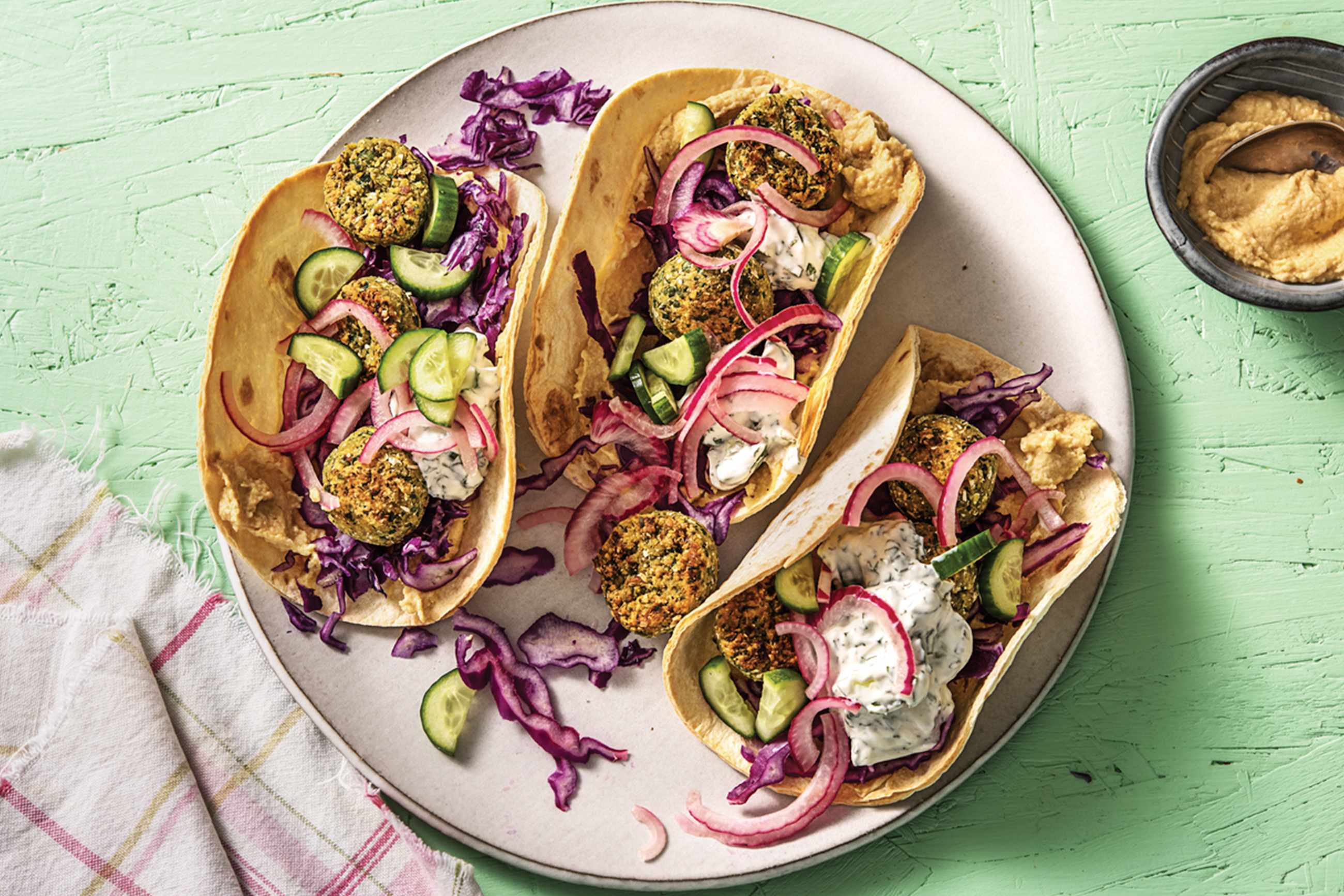 Mini Falafel & Hummus Wraps Recipe | HelloFresh