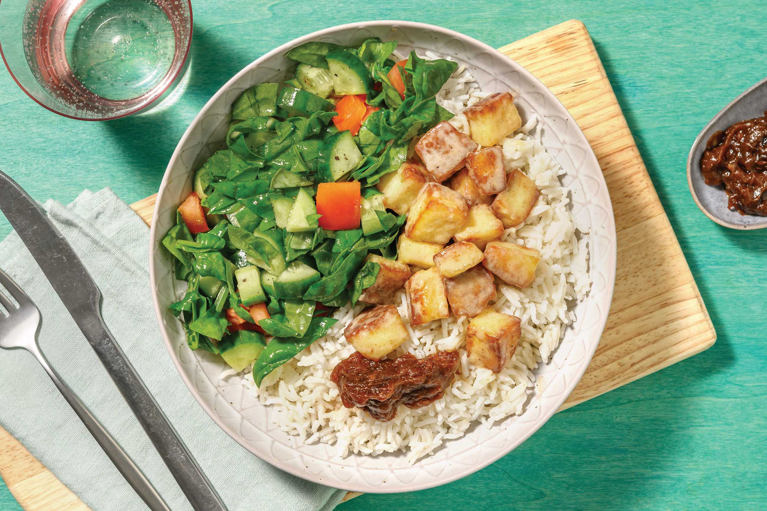 Mumbai Popcorn Haloumi & Tamarind Chutney Recipe | HelloFresh
