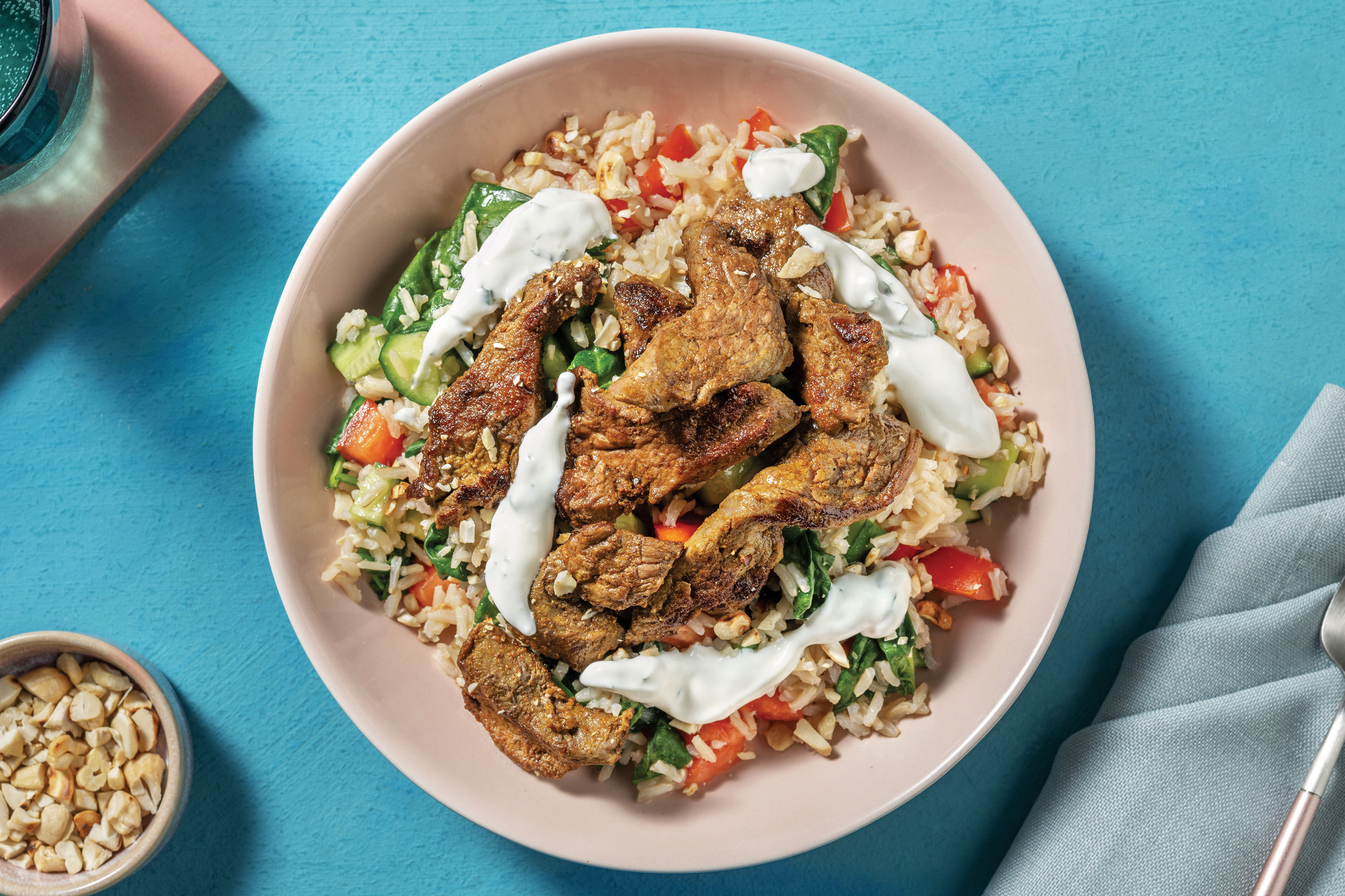 Easy Indian-Spiced Beef & Freekeh Salad Recipe | HelloFresh