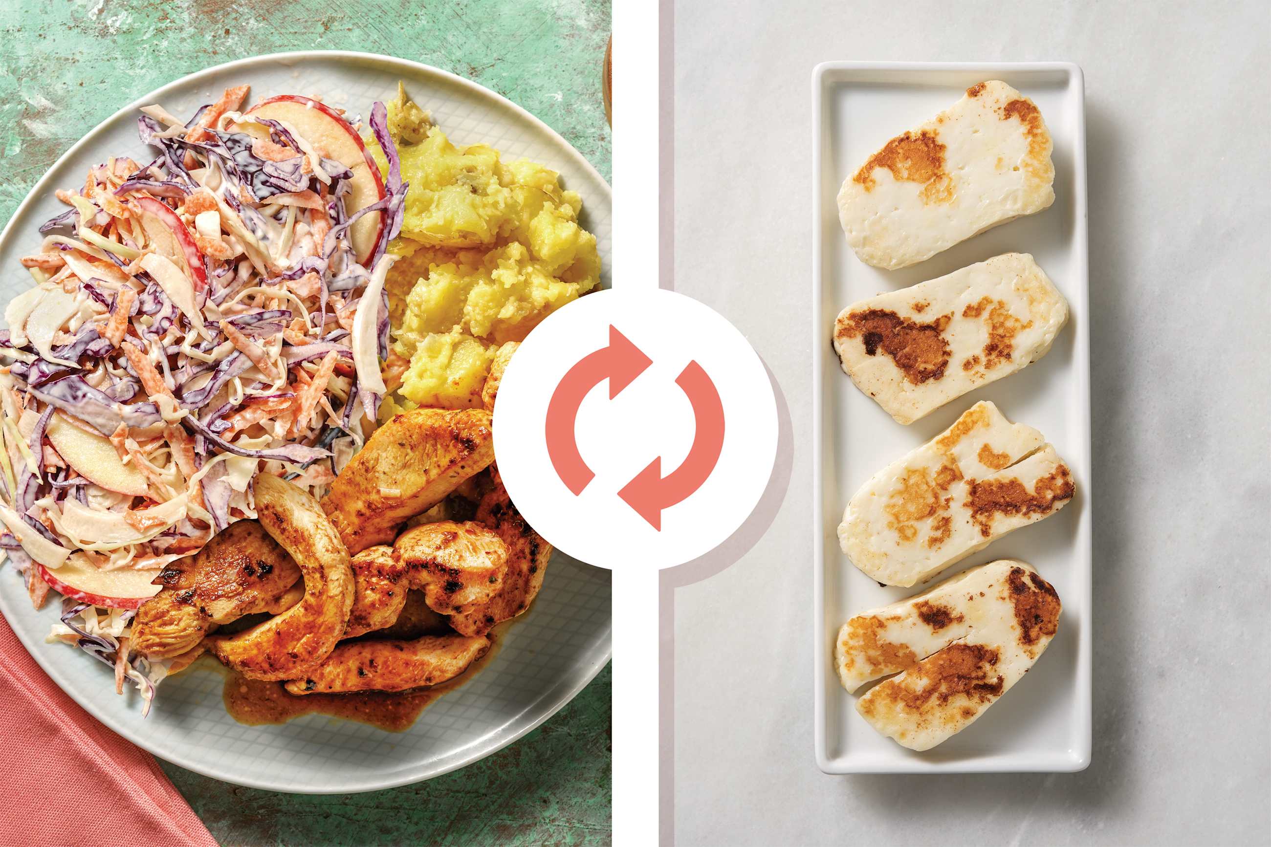 Nan's Haloumi & Creamy Cucumber Slaw Recipe | HelloFresh