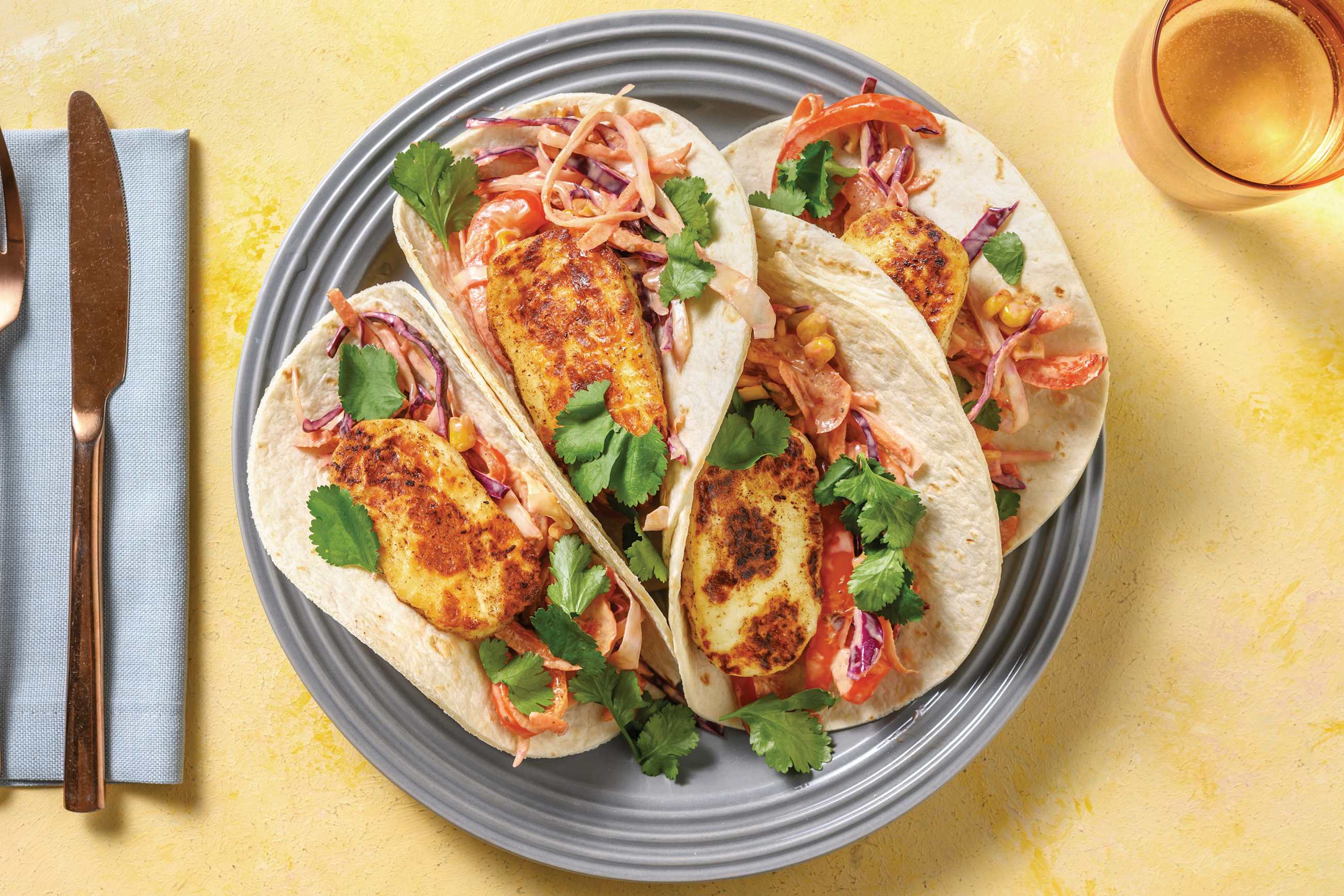 NZ Spiced Haloumi Tacos Recipe | HelloFresh