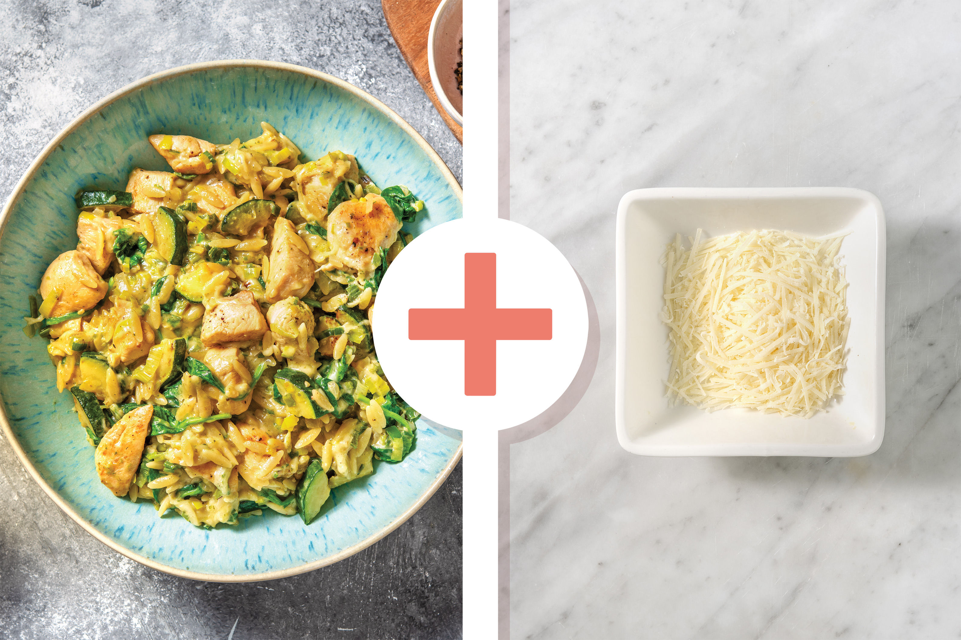 One-Pan Cheesy Chicken, Pesto & Leek Risoni Recipe | HelloFresh