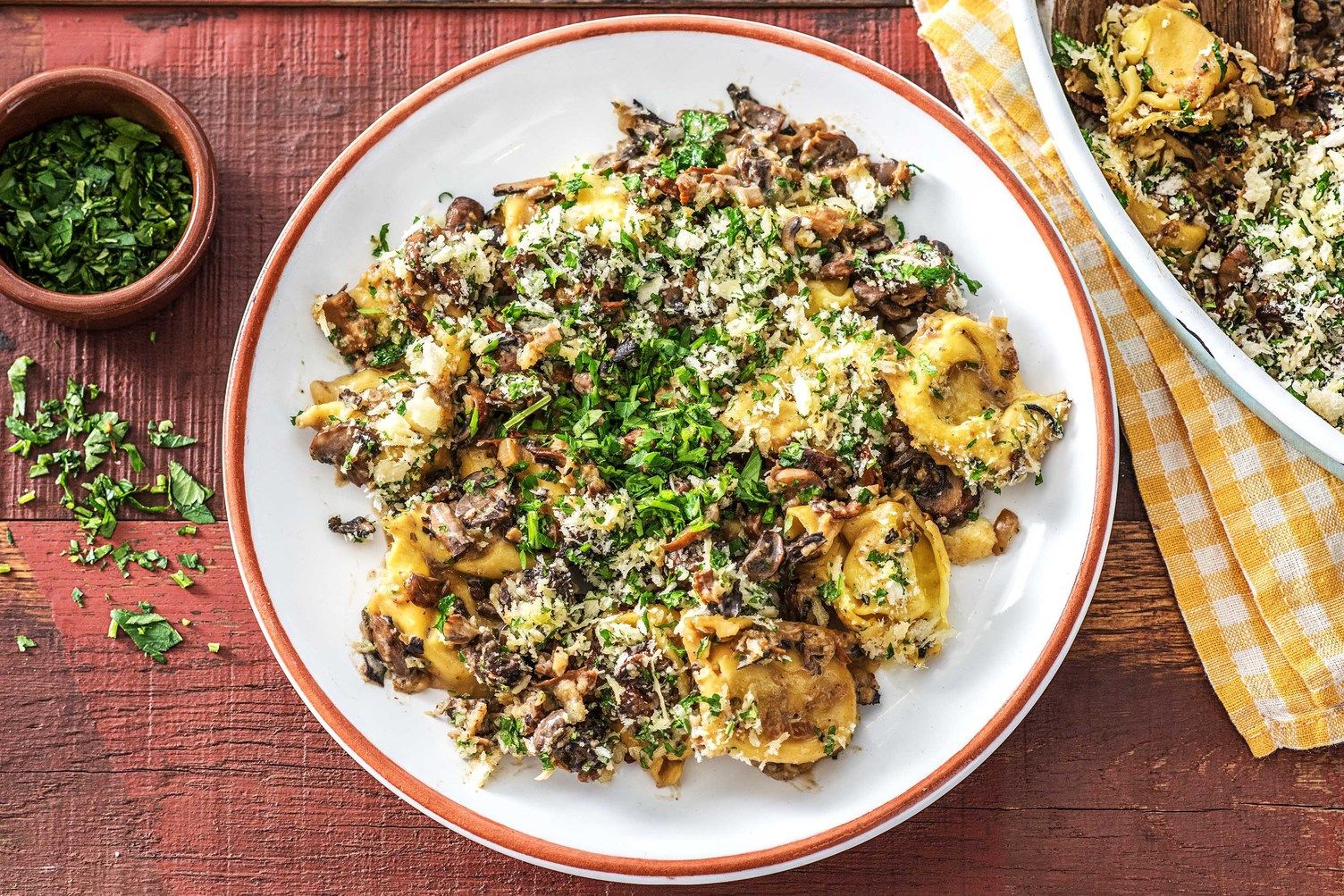 One-Pan Mushroom Tortellini Gratin Recipe | HelloFresh