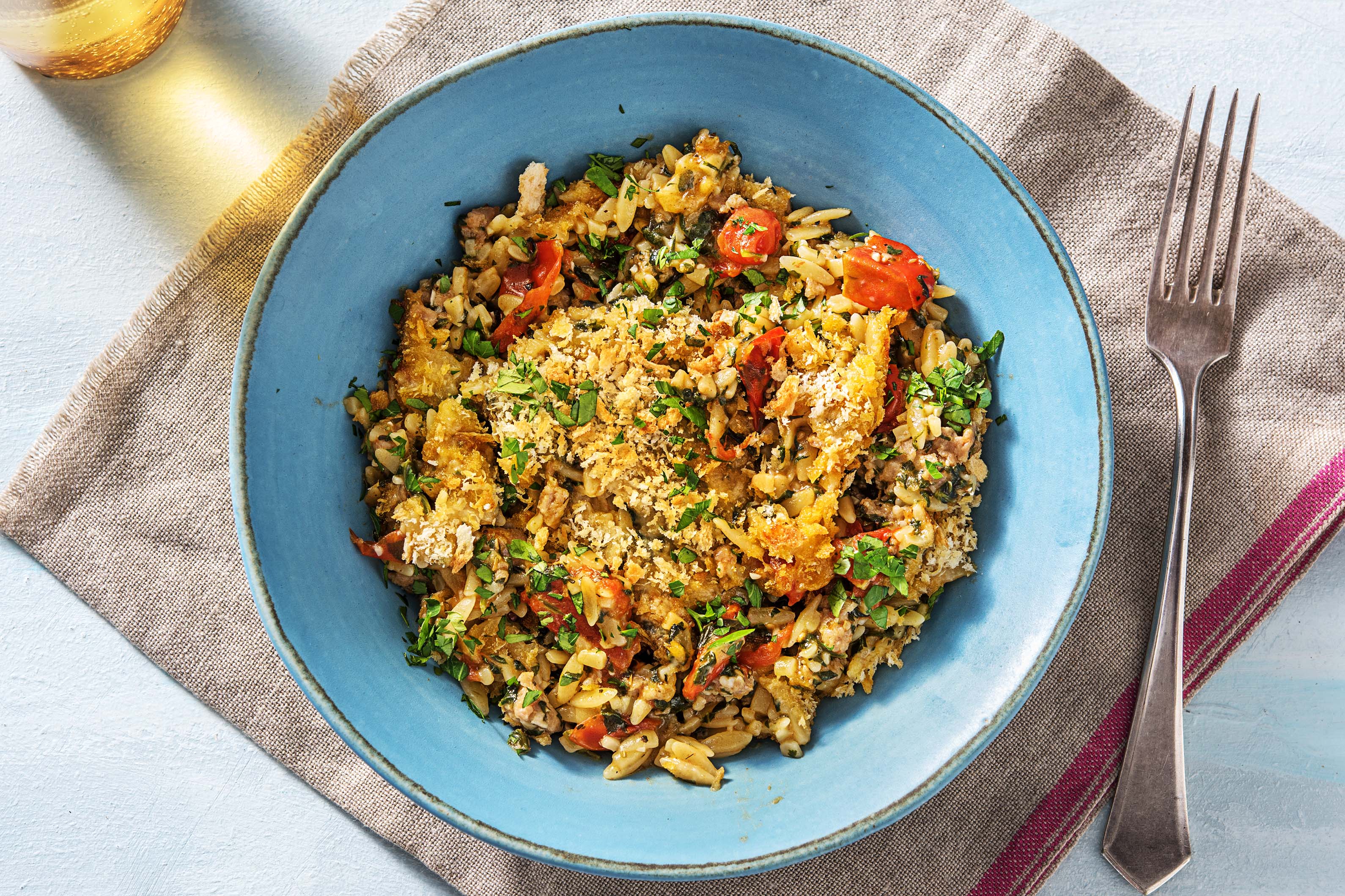 One-Pan Sausage Orzo Recipe | HelloFresh
