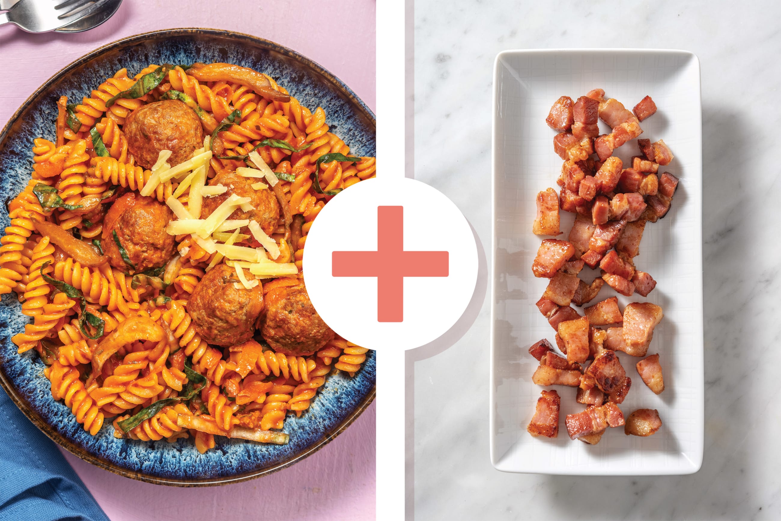 One-Pot Beef & Bacon Meatball Ragu Fusilli Recipe | HelloFresh