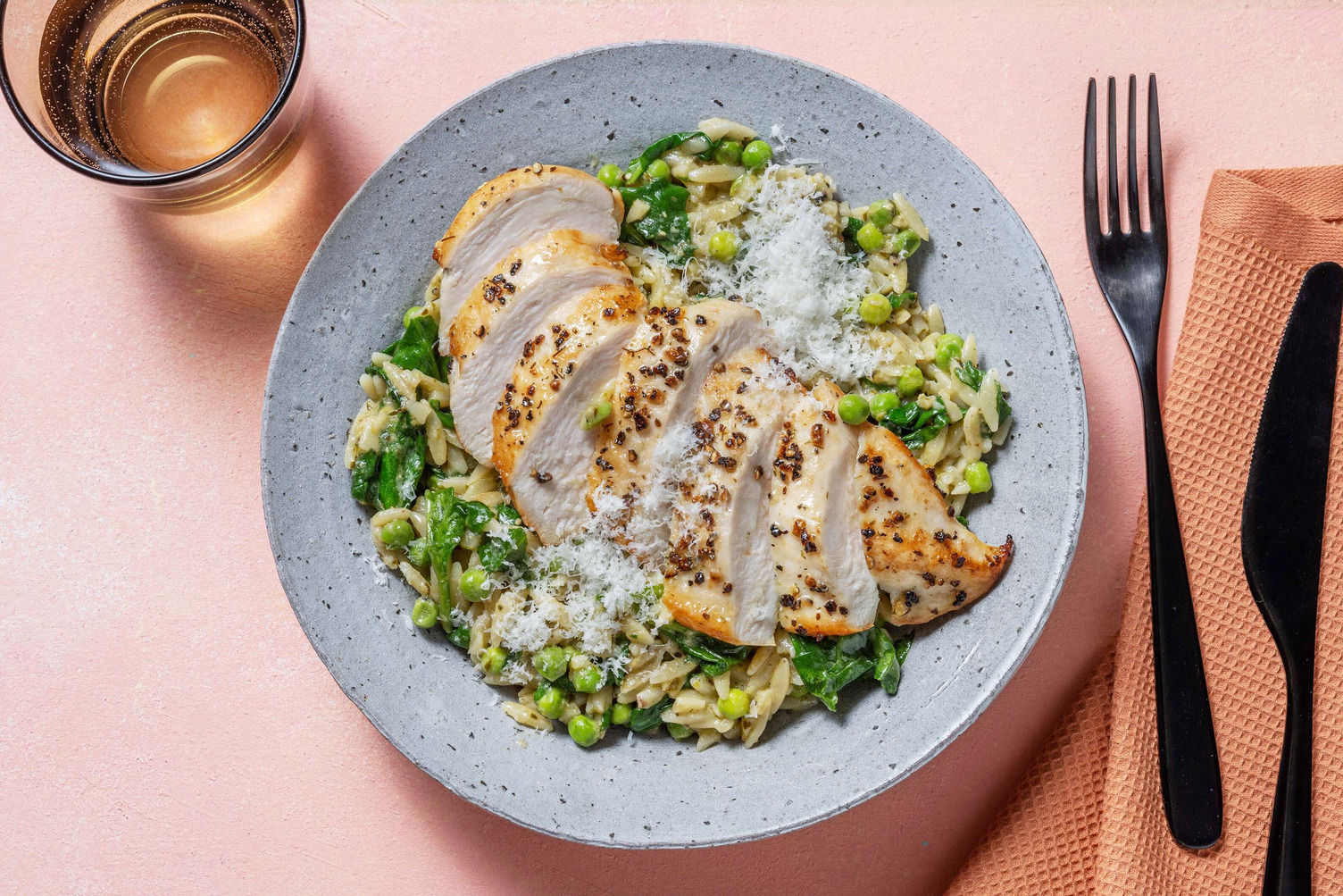 Cozy Chicken and Pesto Orzo Recipe | HelloFresh