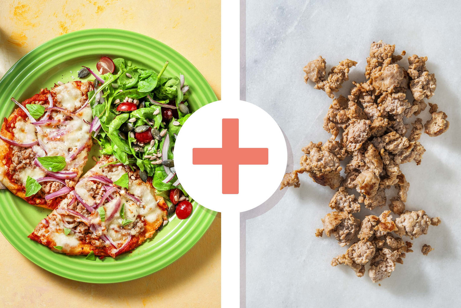 Pains plats à la mozzarella fraîche et à la saucisse double Recette ...