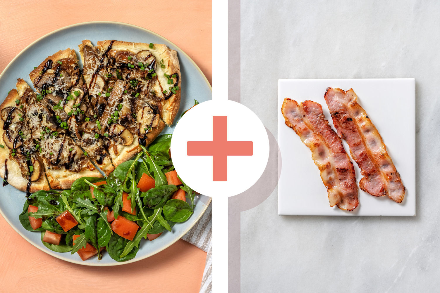 Bacon, Ricotta and Mushroom Flatbreads Recipe | HelloFresh
