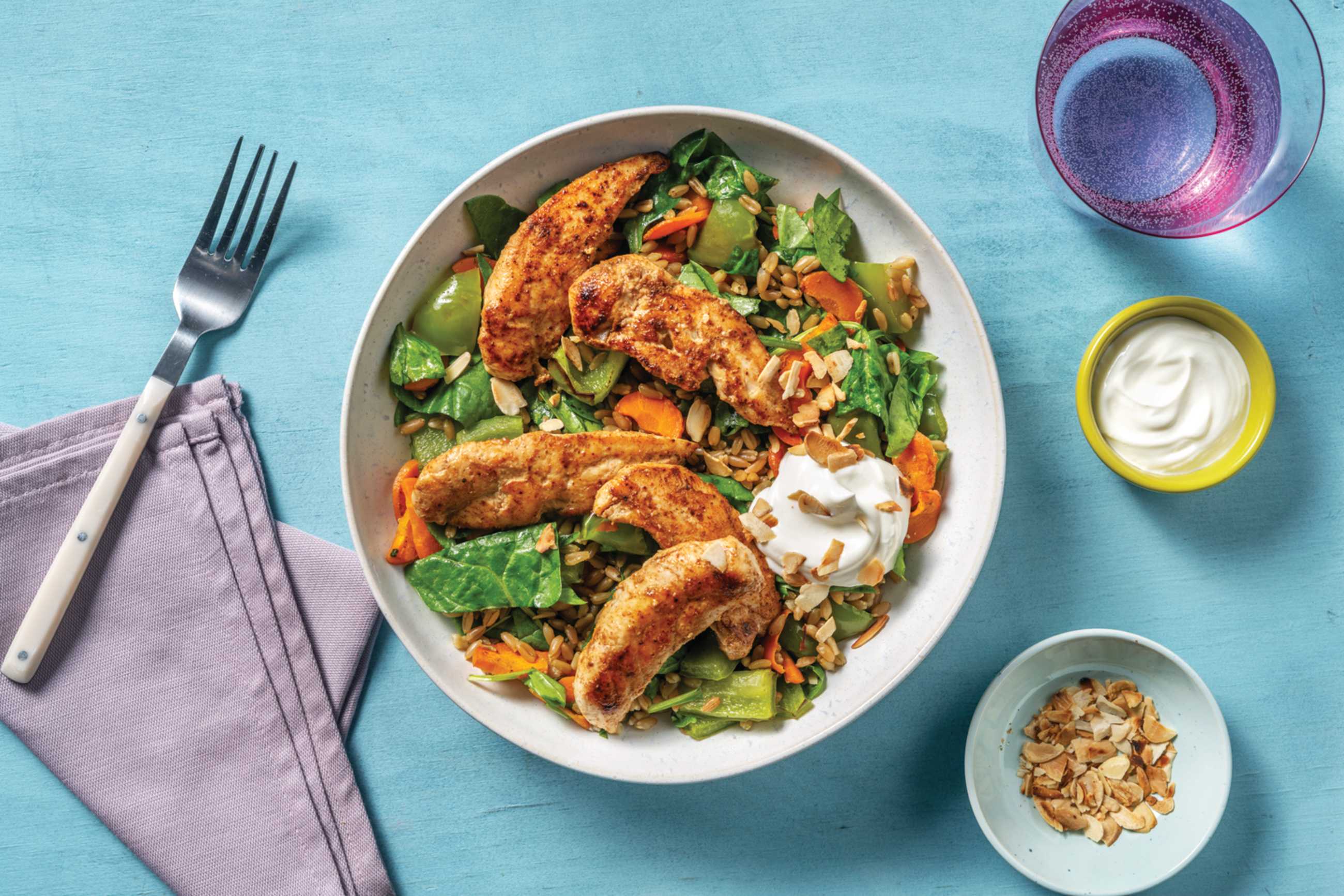 Nan's Chicken & Roast Veggie Freekeh Recipe | HelloFresh