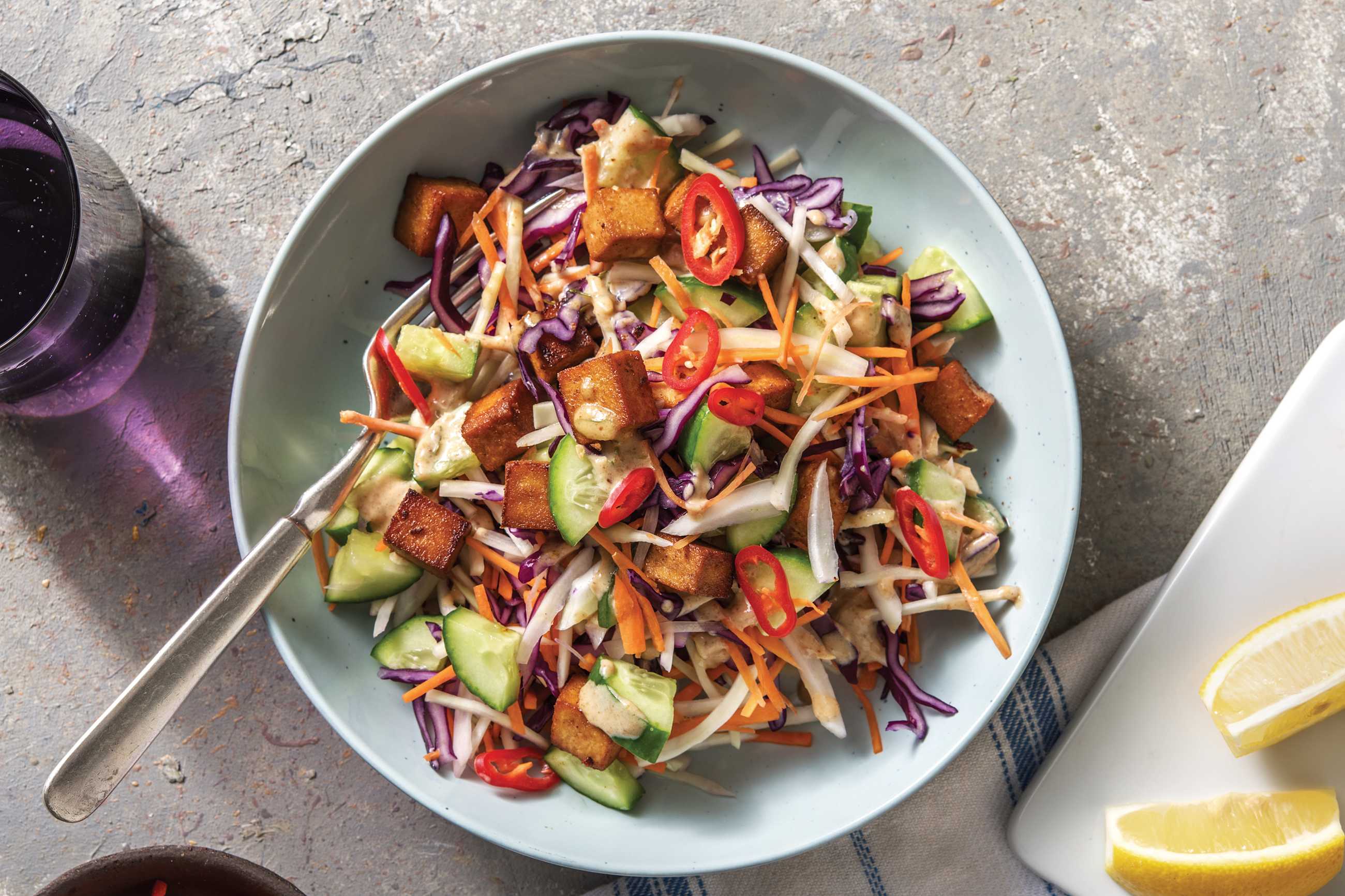 Peanut & Kaffir Lime Tofu Salad Recipe | HelloFresh