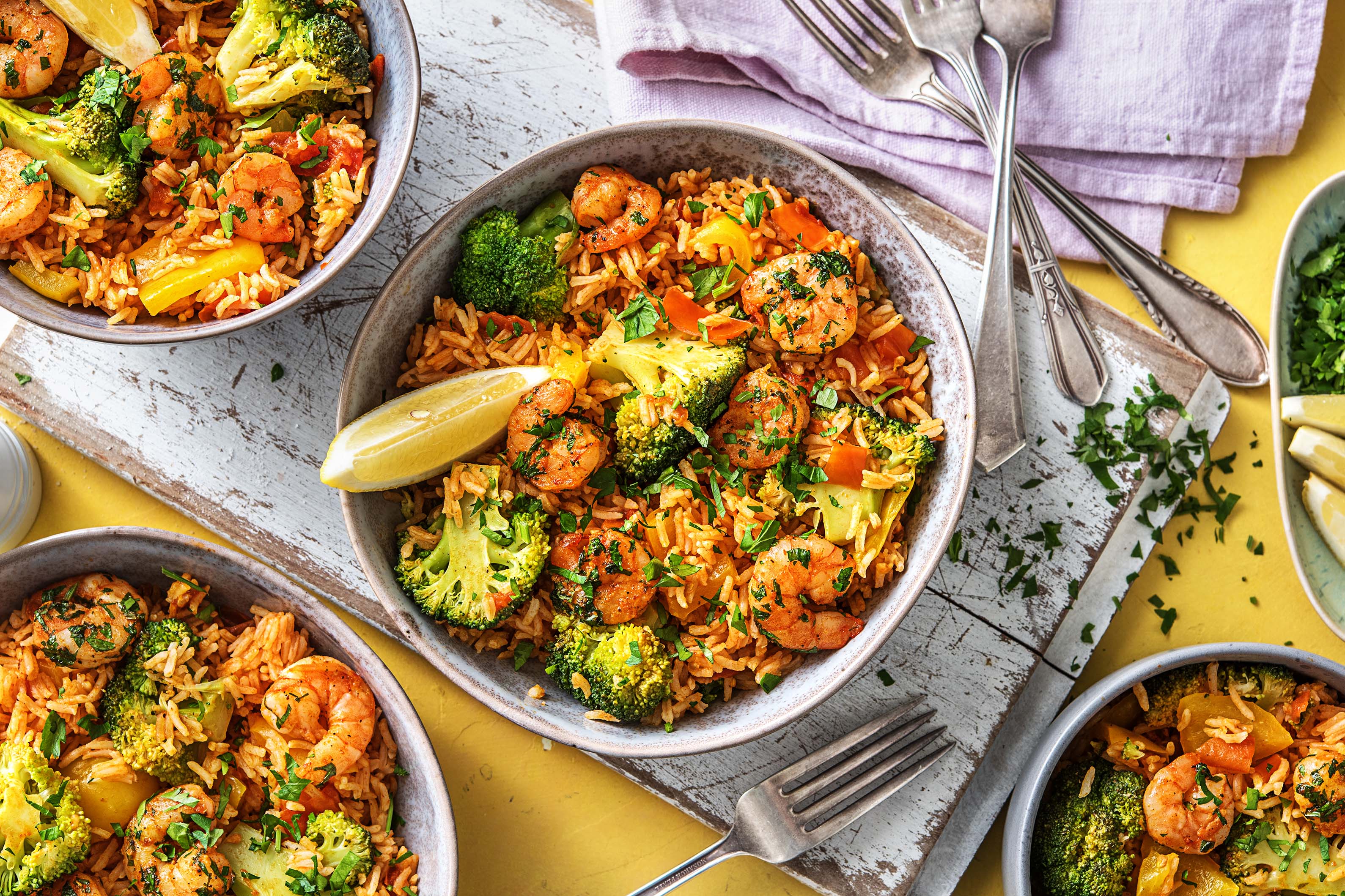 Prawns with Tomato Rice Recipe | HelloFresh