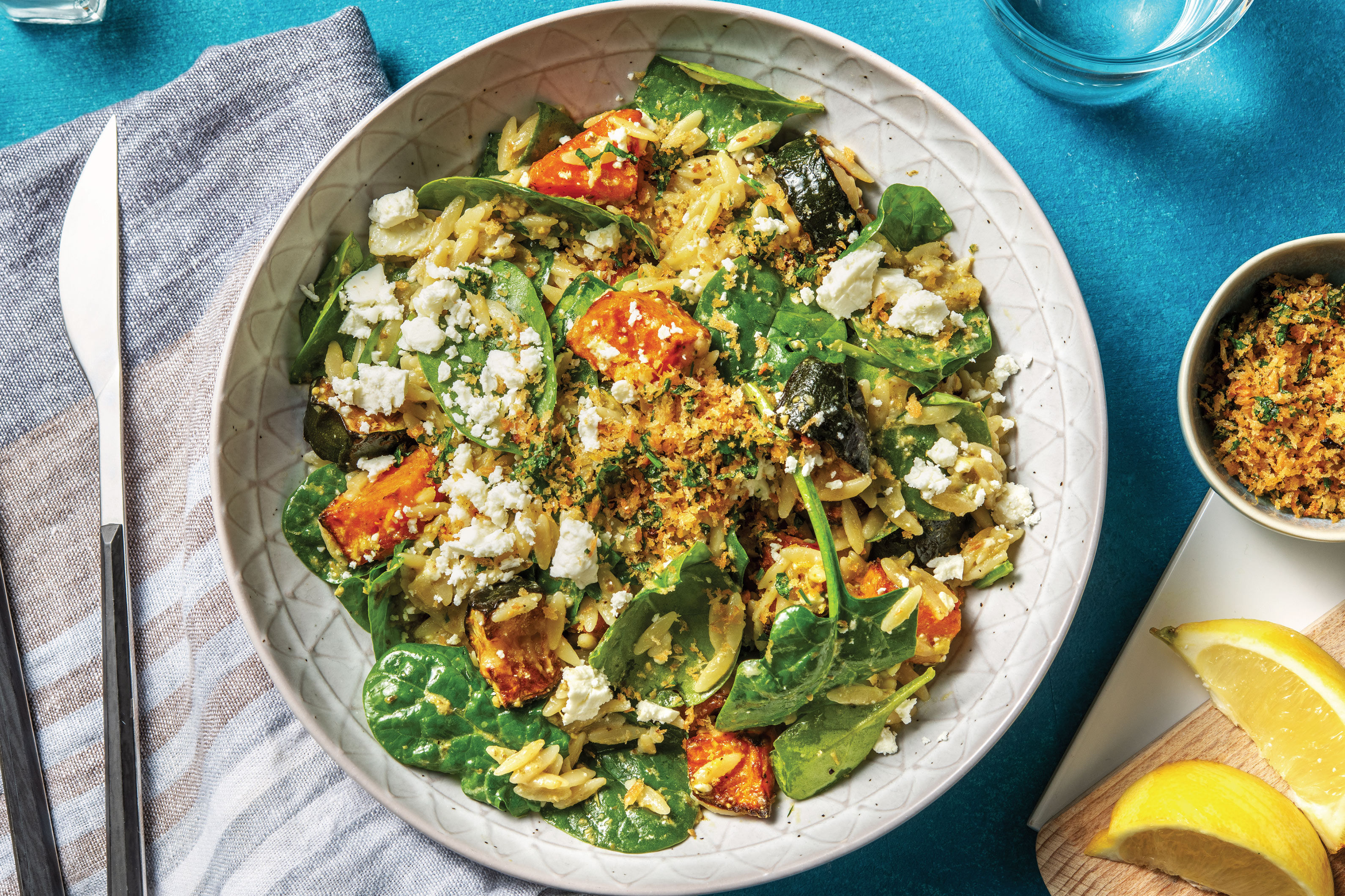 Basil Pesto & Roasted Pumpkin Risoni Recipe | HelloFresh