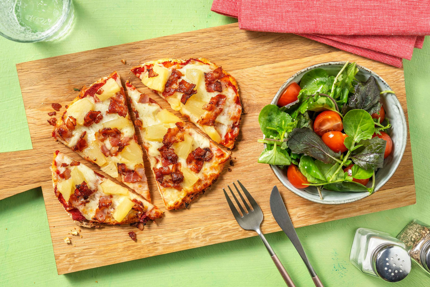 Bacon and Pineapple Flatbread Pizzas Recipe | HelloFresh