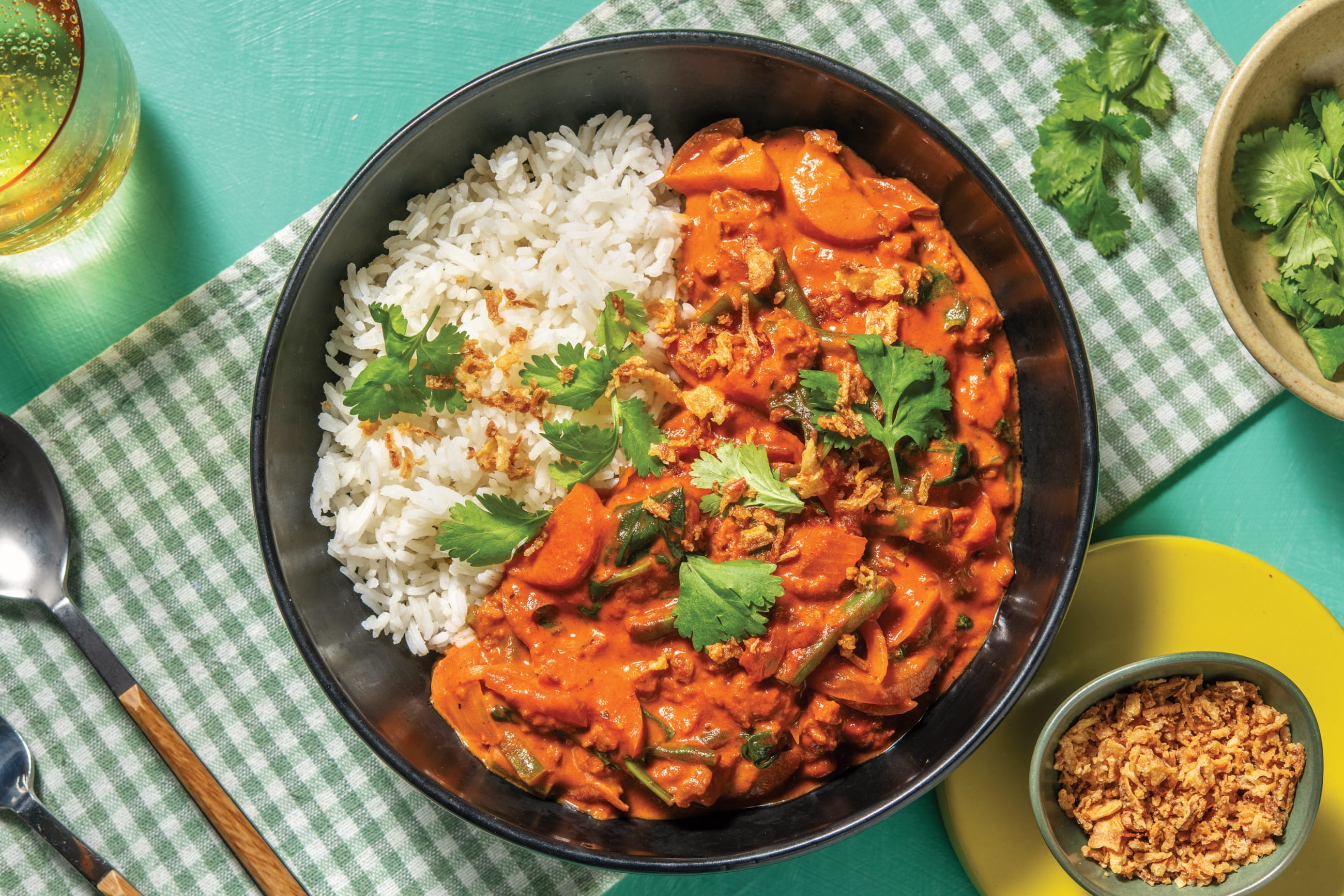 Double Plant-Based Mince & Coconut Curry Recipe | HelloFresh