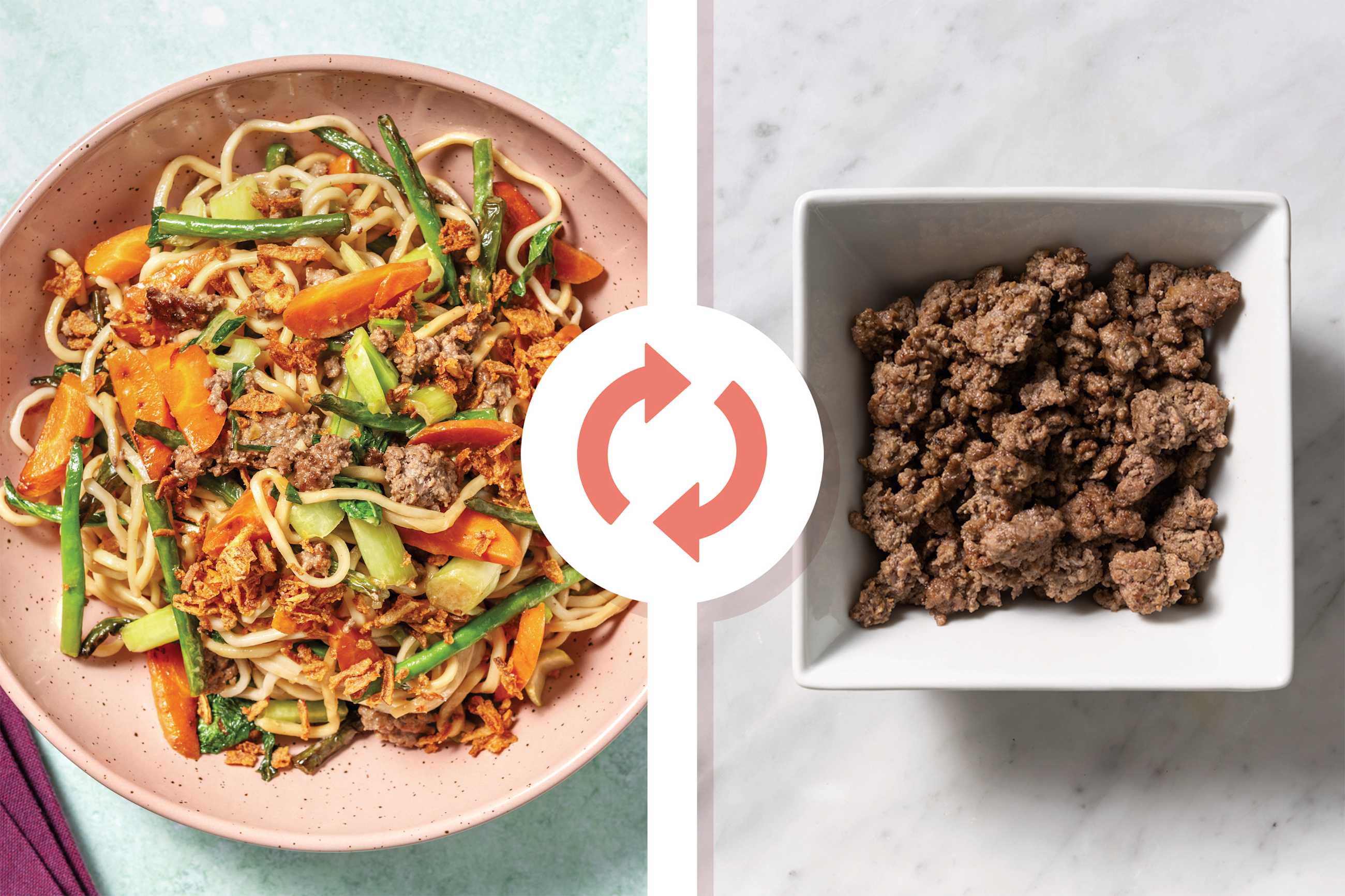 Plant-Based Beef Mince Katsu Curry Noodles Recipe | HelloFresh